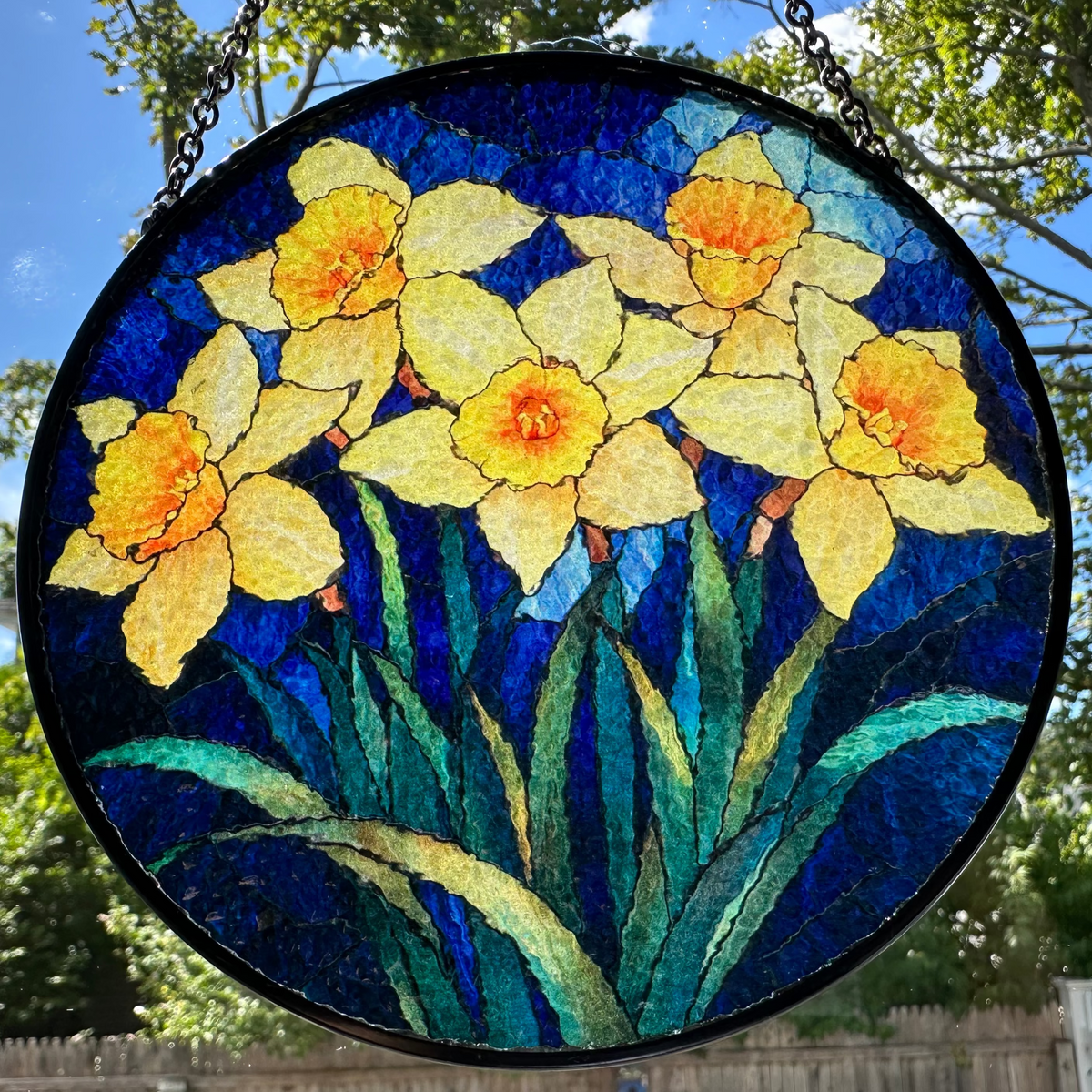 Spring Daffodil Suncatcher – Celtic Crystal Design Jewelry