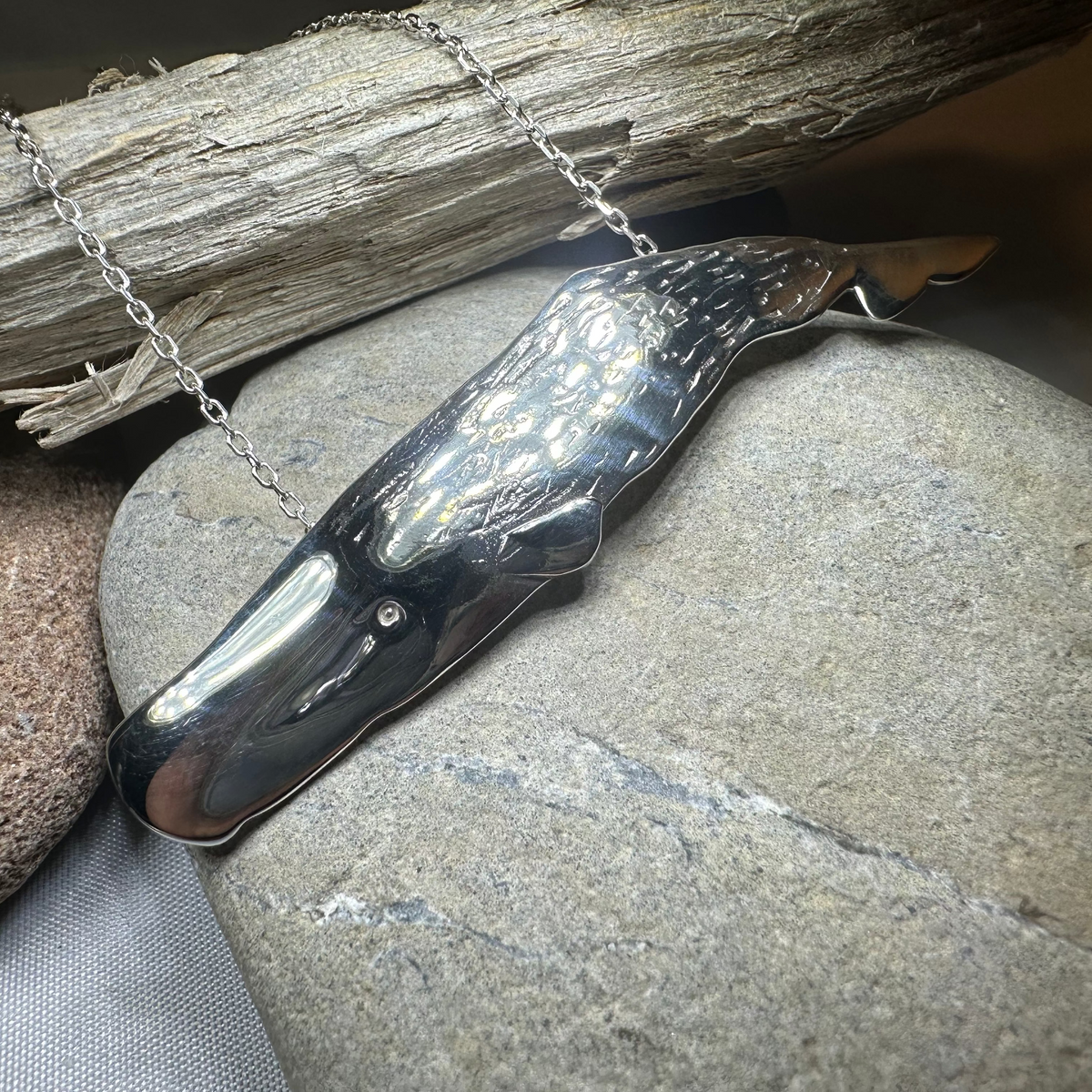 Realistic Sperm Whale Necklace – Celtic Crystal Design Jewelry