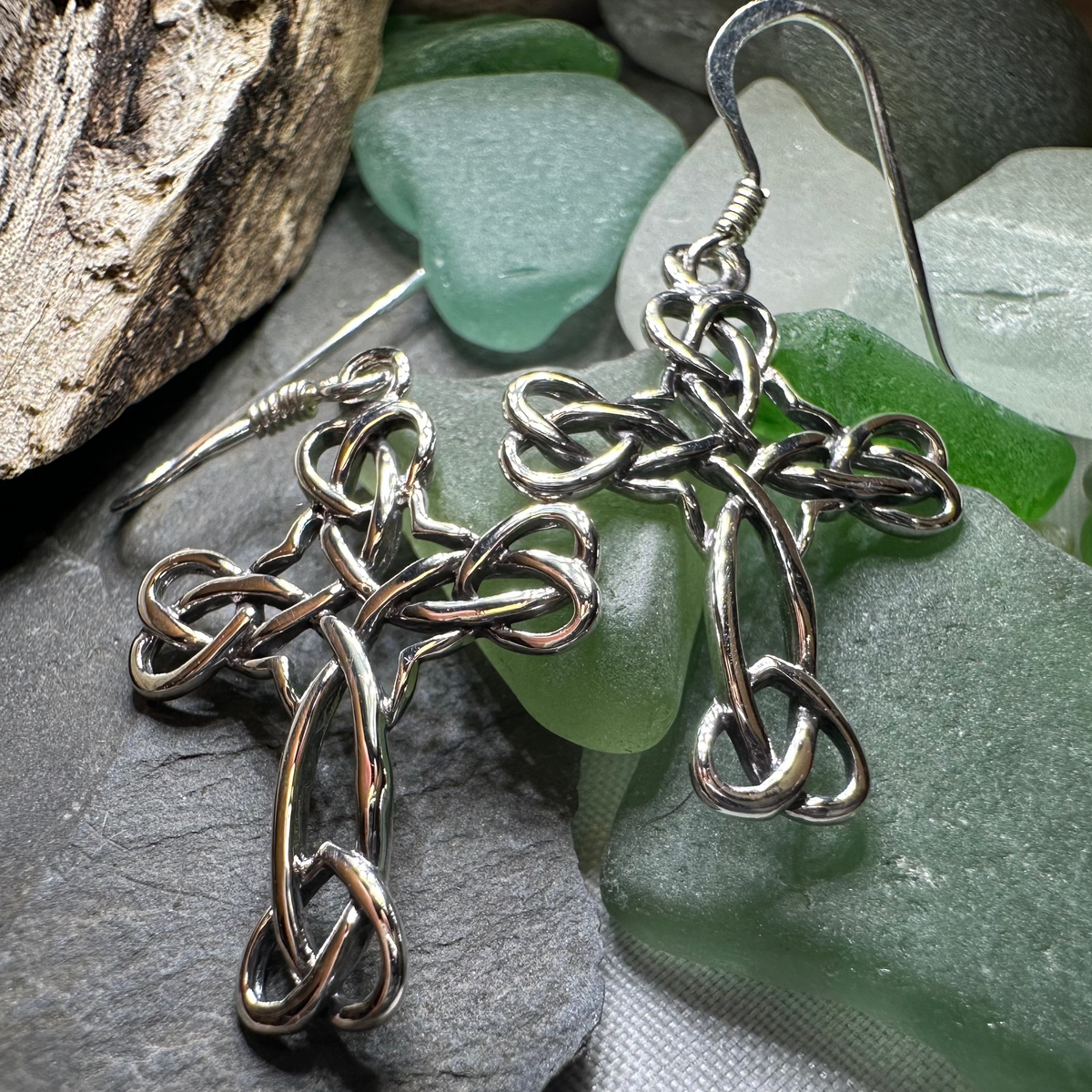Angelisa Celtic Cross Earrings – Celtic Crystal Design Jewelry