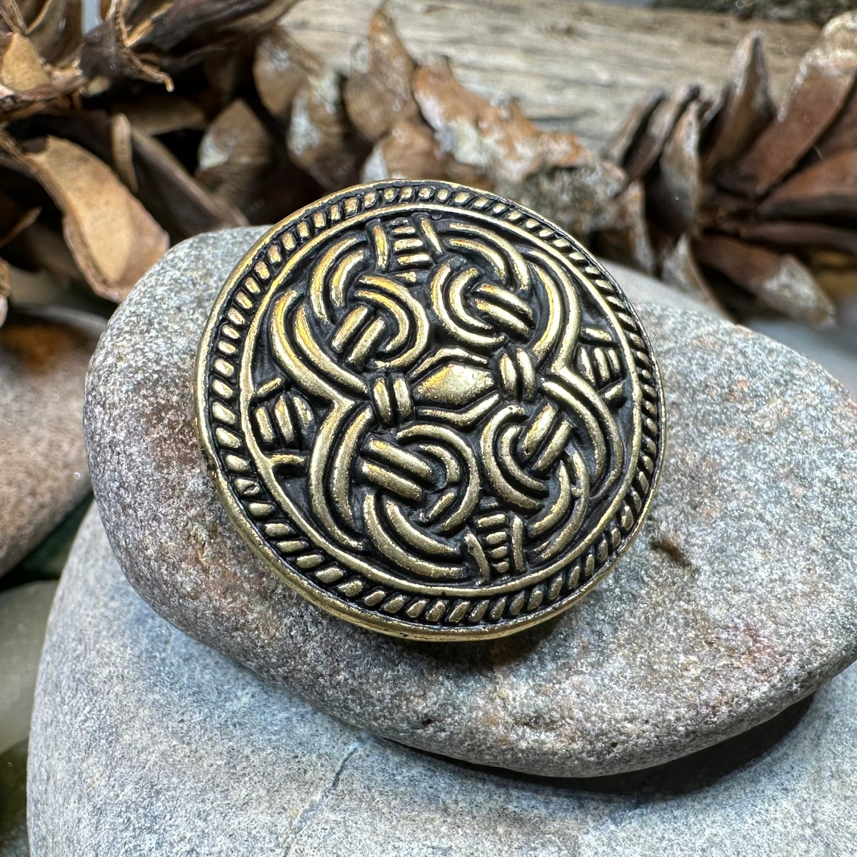Bronze Jelling Celtic Brooch – Celtic Crystal Design Jewelry
