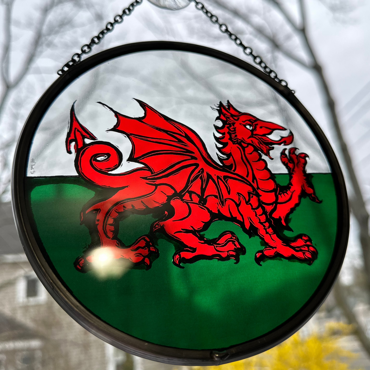 Welsh Dragon Suncatcher – Celtic Crystal Design Jewelry
