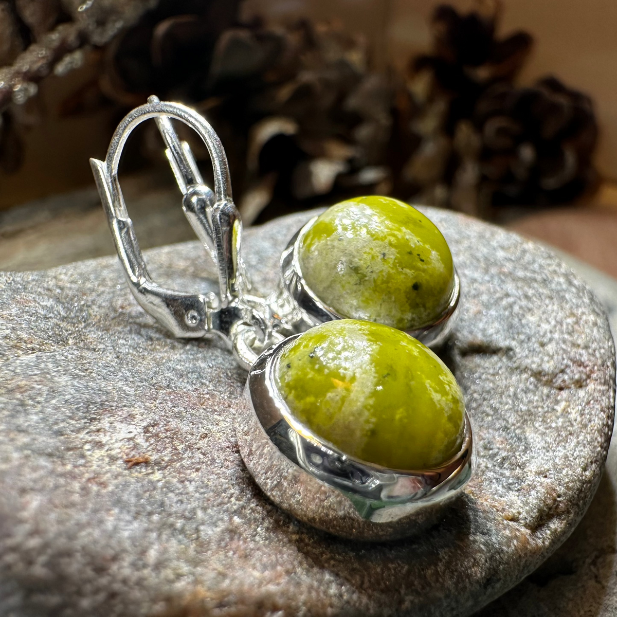 Connemara Marble Irish Anamchara Earrings – Celtic Crystal Design Jewelry