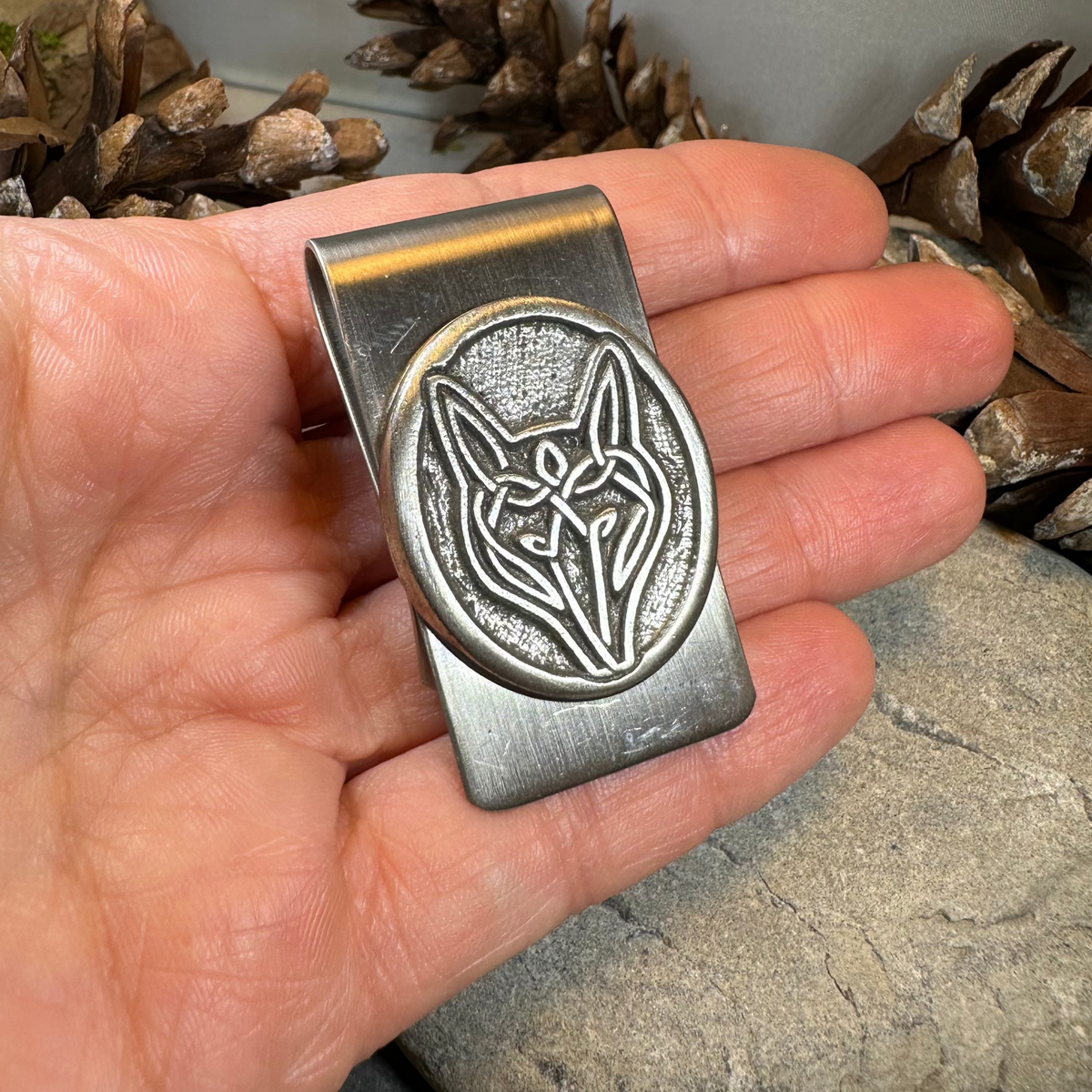 Celtic Wolf Money Clip – Celtic Crystal Design Jewelry