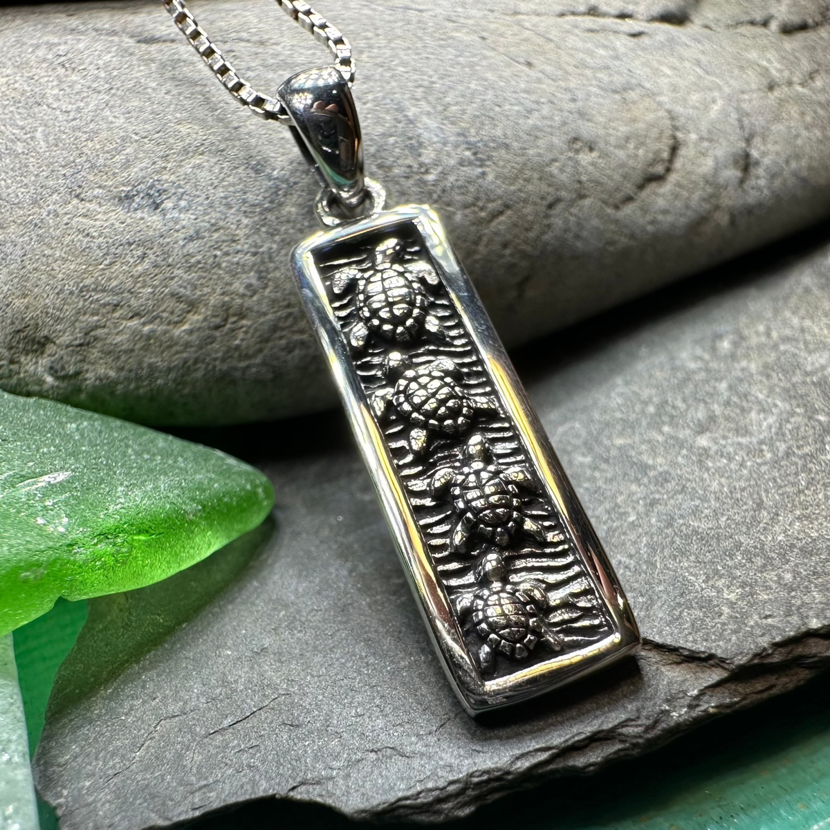 Hatchling Turtles Necklace in Sterling Silver – Celtic Crystal Design ...