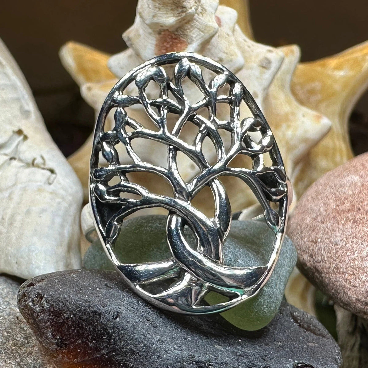 Rona Tree of Life Ring – Celtic Crystal Design Jewelry