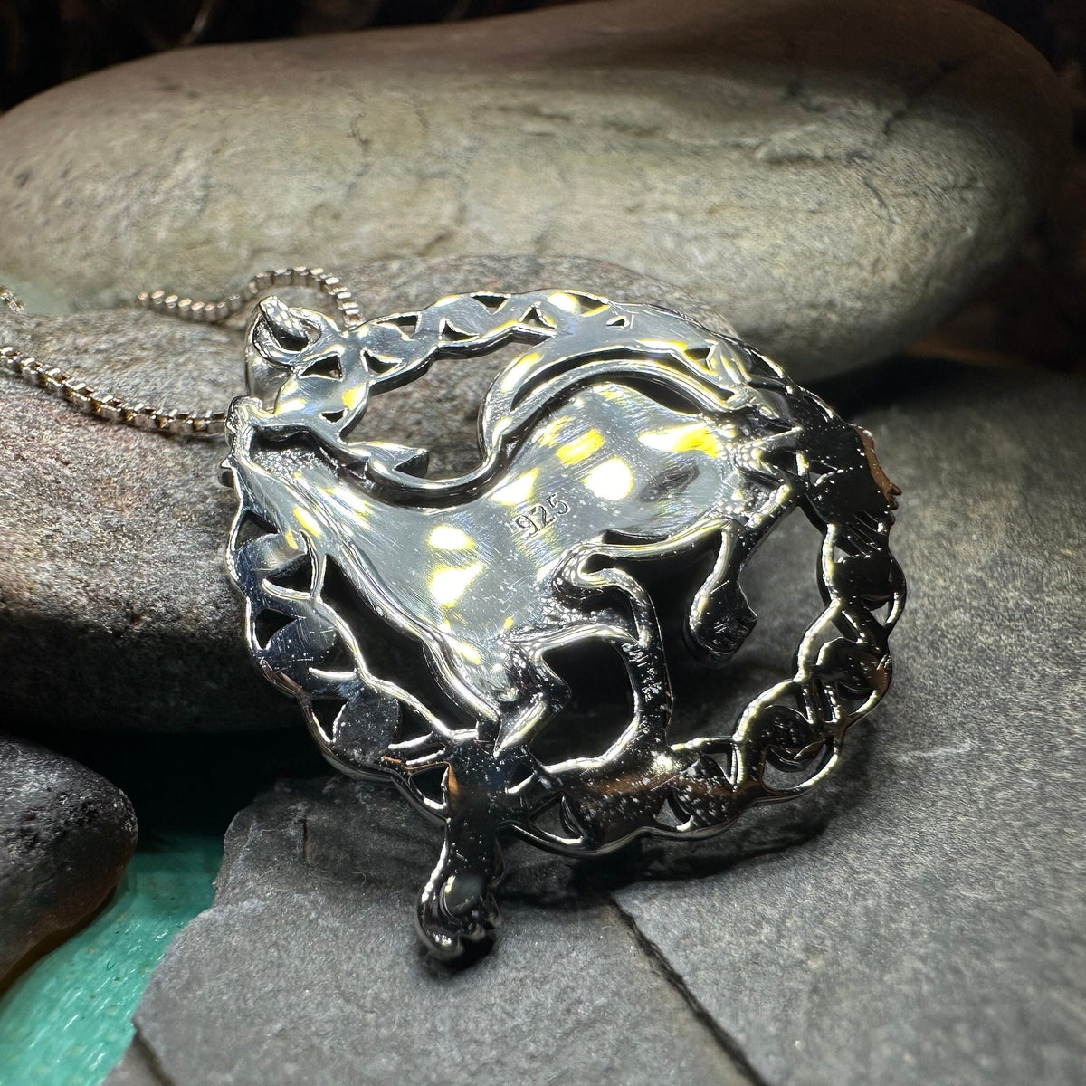 Pictish Celtic Dog Necklace – Celtic Crystal Design Jewelry