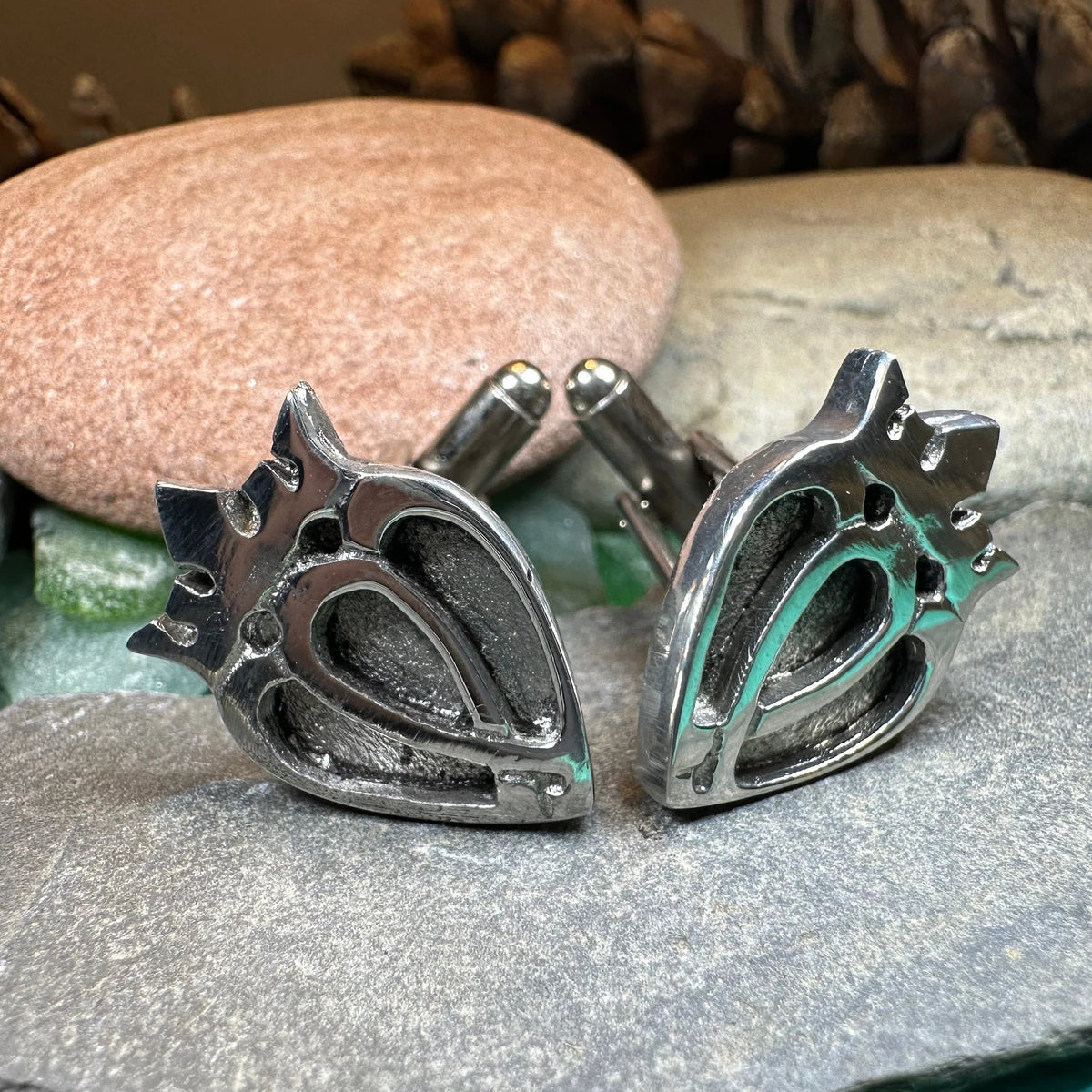 Luckenbooth Cuff Links – Celtic Crystal Design Jewelry