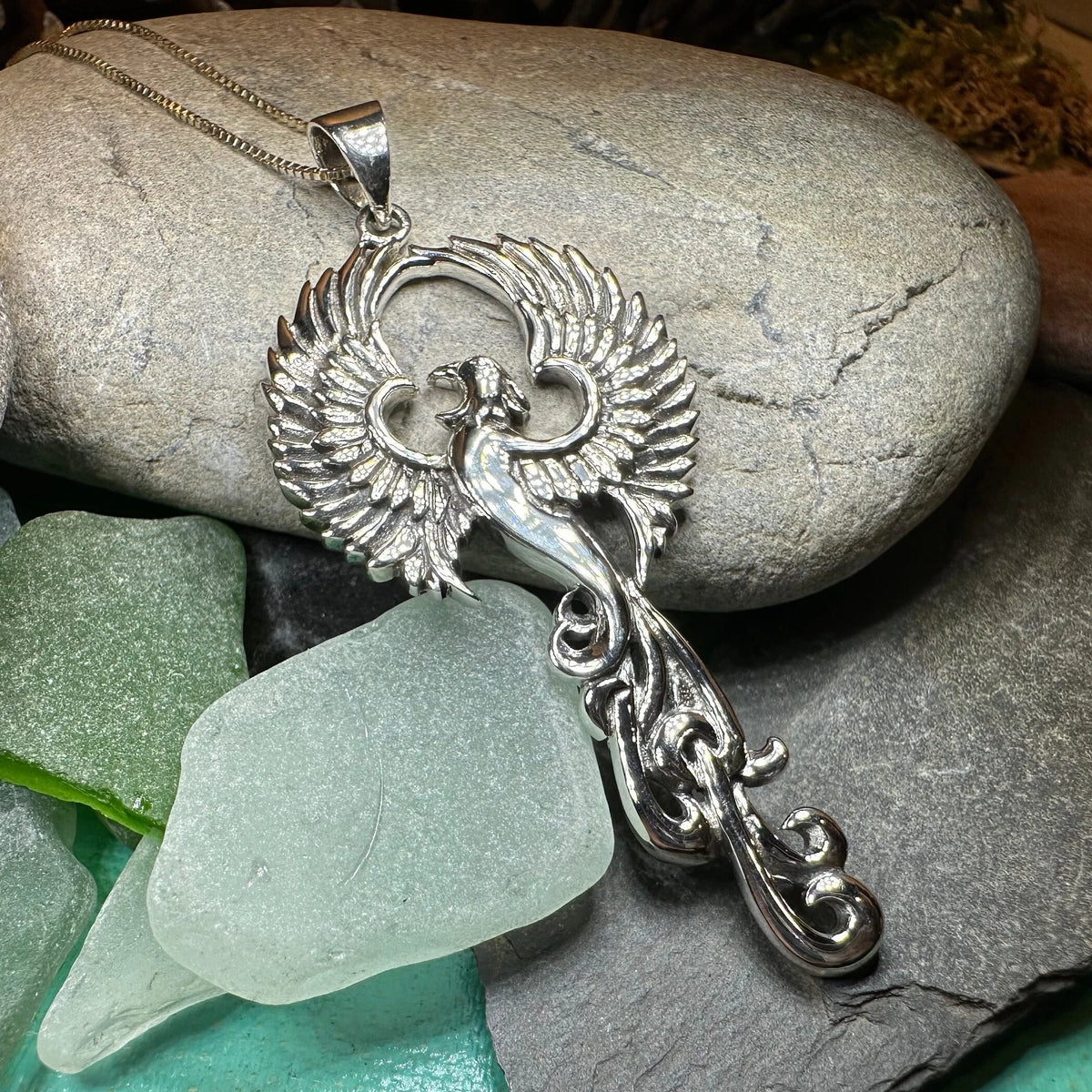 Glorious Phoenix Necklace – Celtic Crystal Design Jewelry
