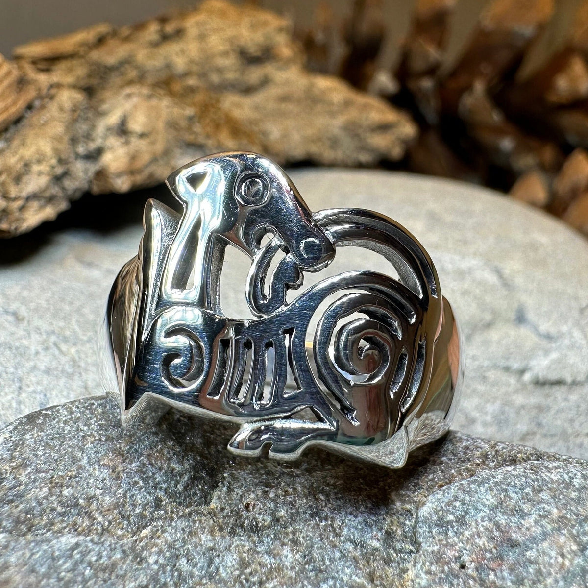 Pictish Lore Celtic Dragon Ring – Celtic Crystal Design Jewelry