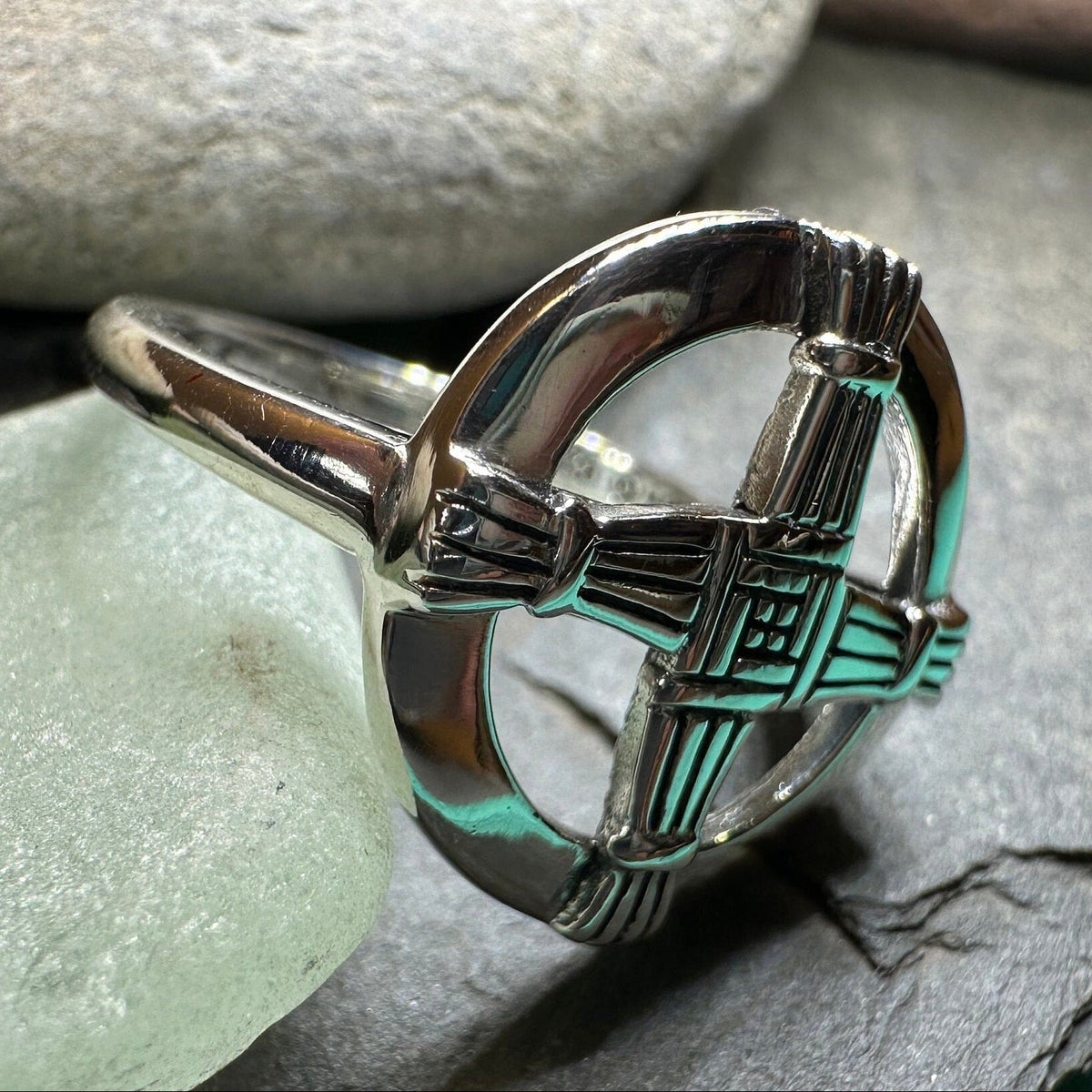 Springtide Irish Saint Brigid's Cross Ring in Sterling Silver – Celtic ...