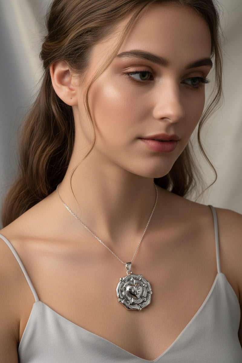 Celtic Rose Cross Necklace – Celtic Crystal Design Jewelry