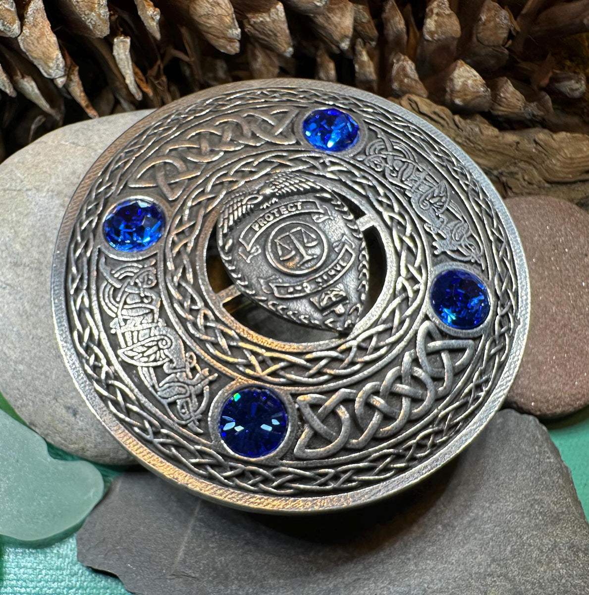 Celtic Police Tartan Pin – Celtic Crystal Design Jewelry