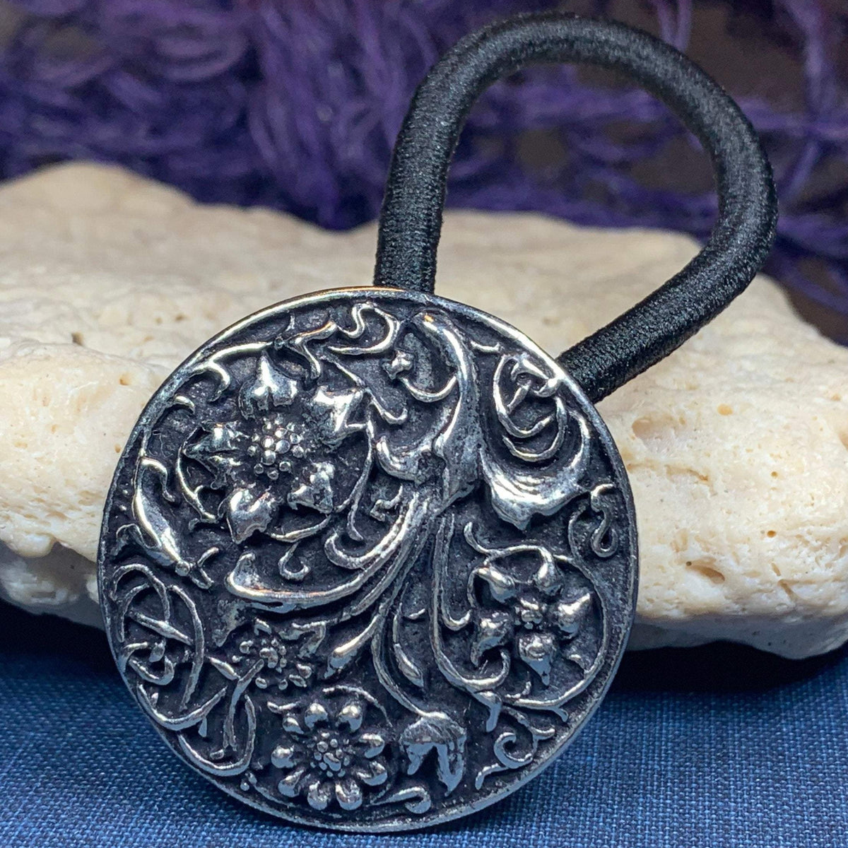 Celtic Flowers Ponytail Holder – Celtic Crystal Design Jewelry