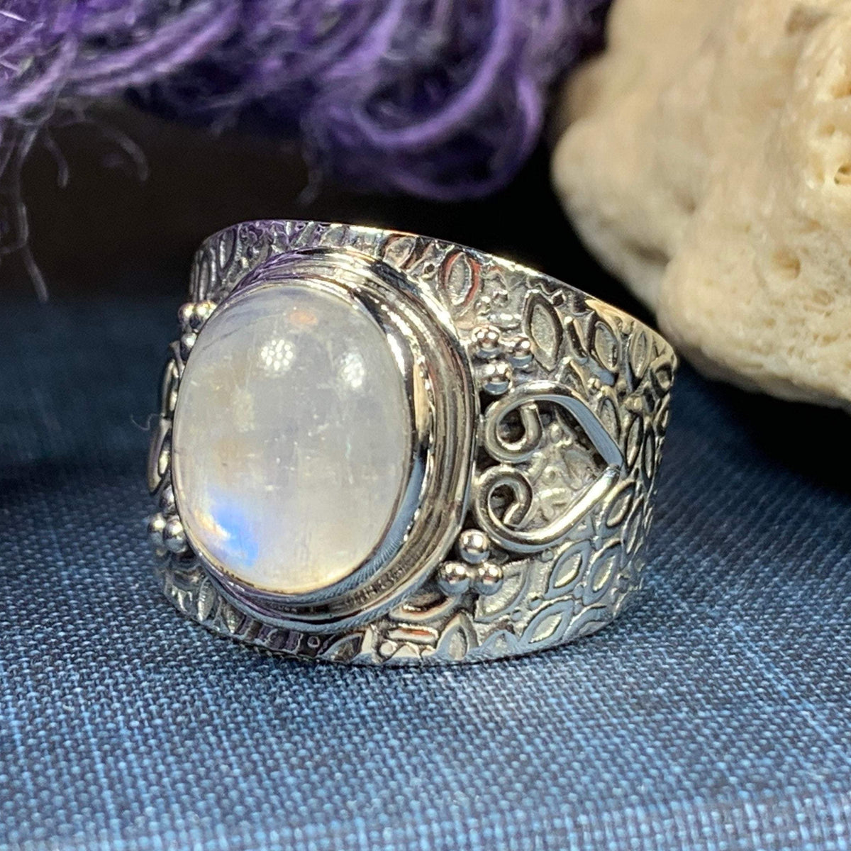 Celtic Heart Moonstone Ring – Celtic Crystal Design Jewelry