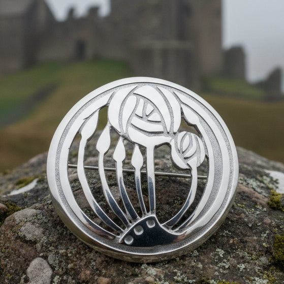 Scottish Mackintosh Brooch – Celtic Crystal Design Jewelry
