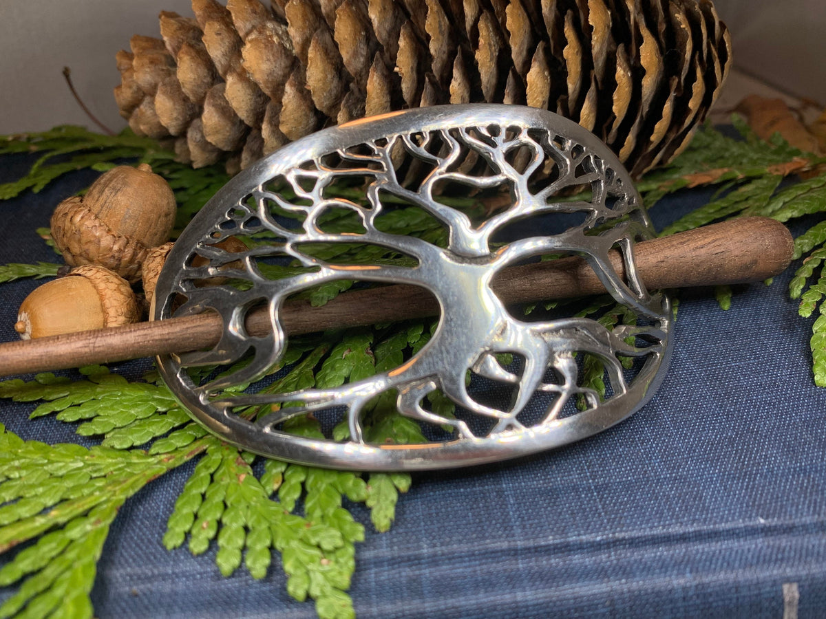 Tree of Life Hair Slide – Celtic Crystal Design Jewelry