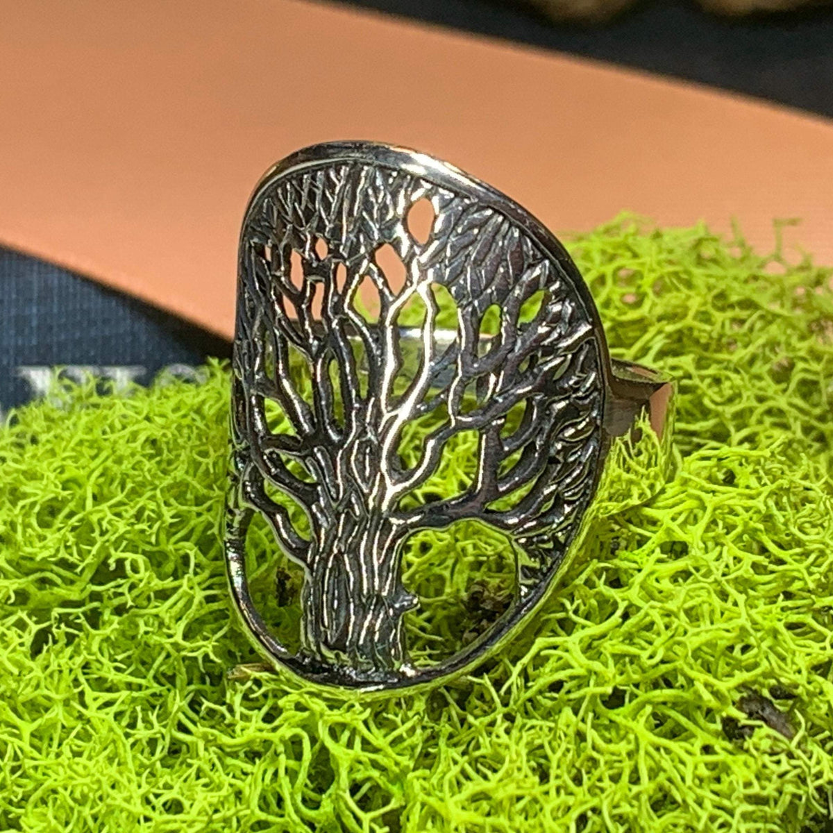 Realistic Tree of Life Ring – Celtic Crystal Design Jewelry