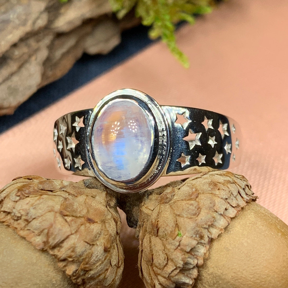 Sebille Silver Stars Ring – Celtic Crystal Design Jewelry