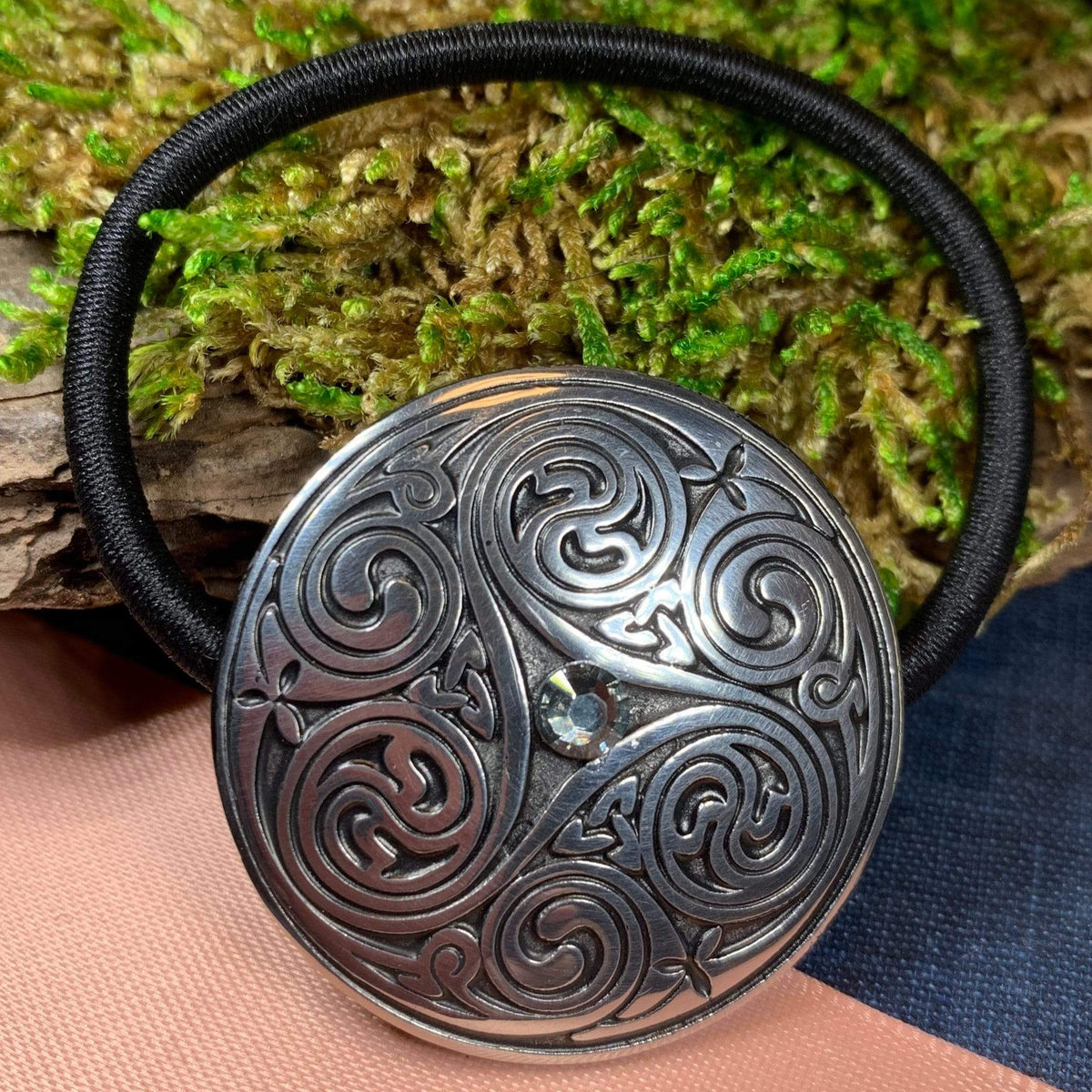 Celtic Spiral Ponytail Holder – Celtic Crystal Design Jewelry
