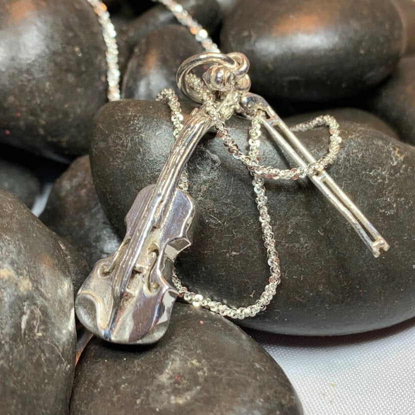 Irish Fiddle Celtic Necklace – Celtic Crystal Design Jewelry