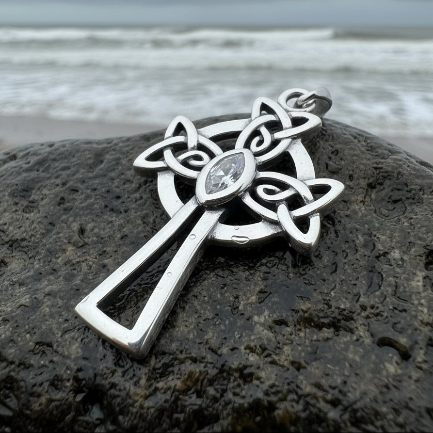 Catherine Celtic Cross Necklace – Celtic Crystal Design Jewelry