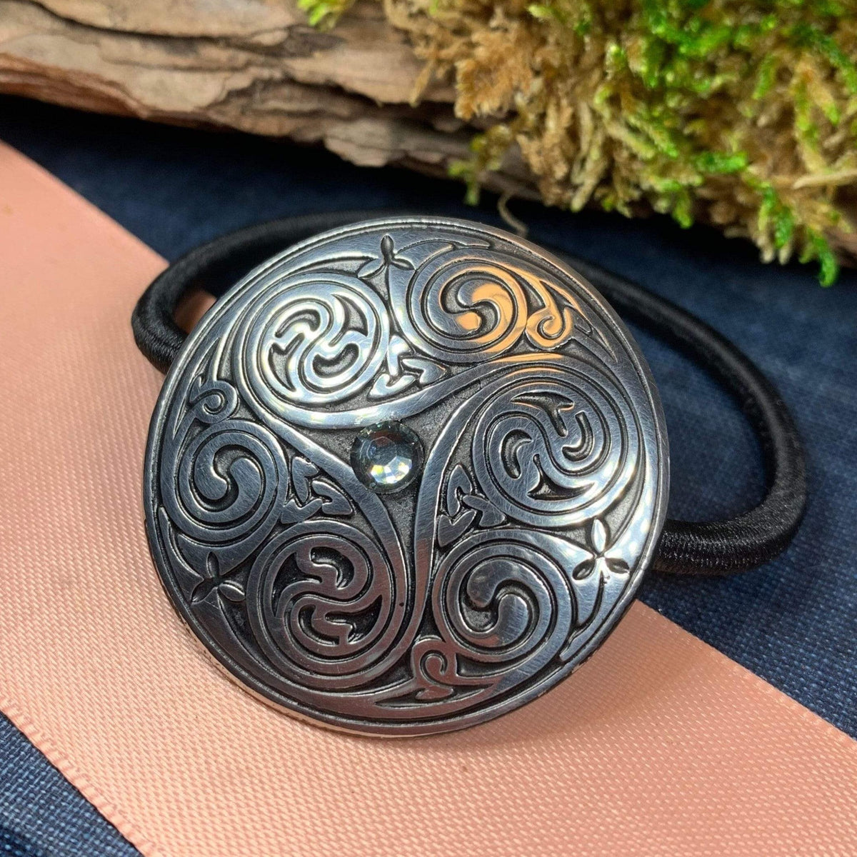 Celtic Spiral Ponytail Holder – Celtic Crystal Design Jewelry