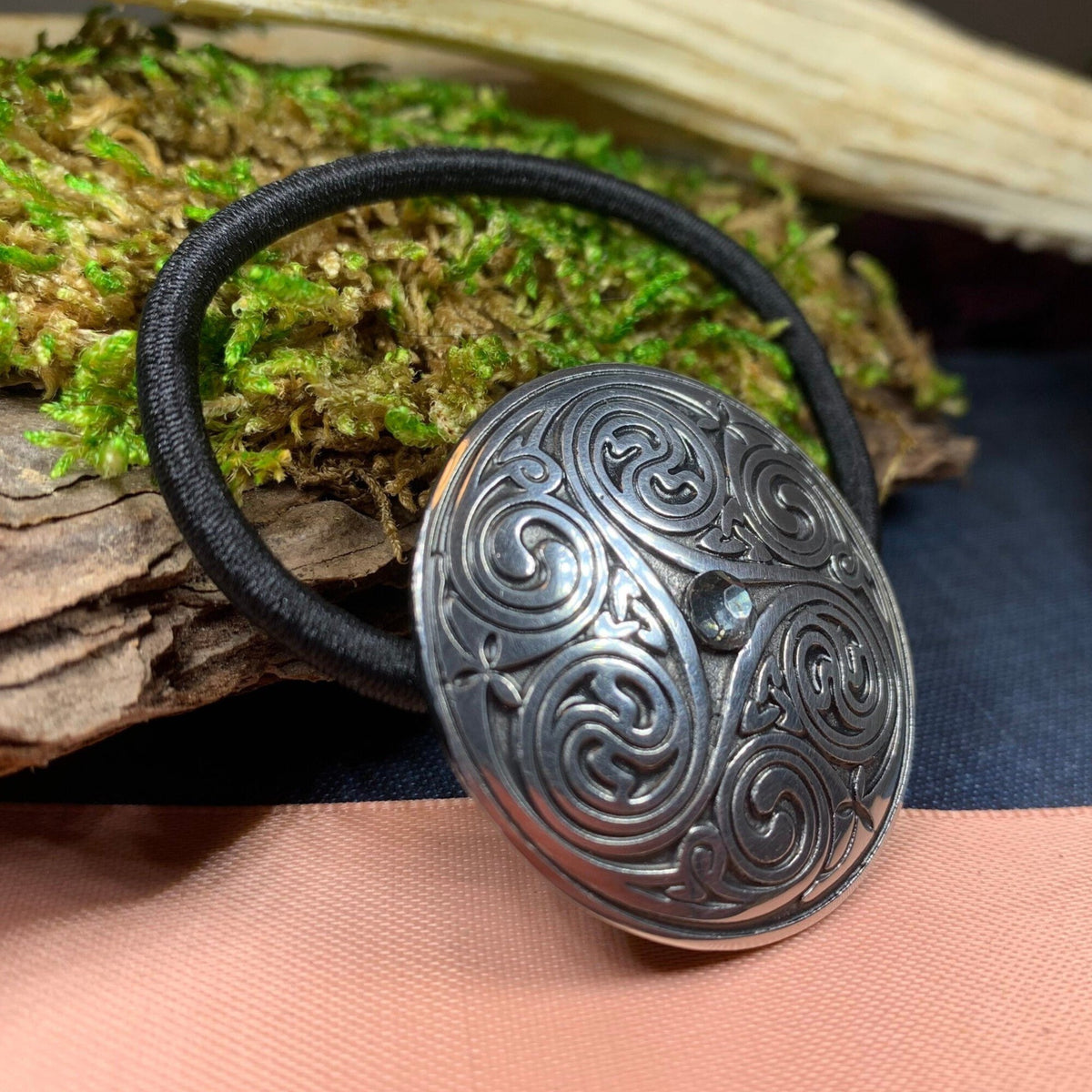 Celtic Spiral Ponytail Holder – Celtic Crystal Design Jewelry
