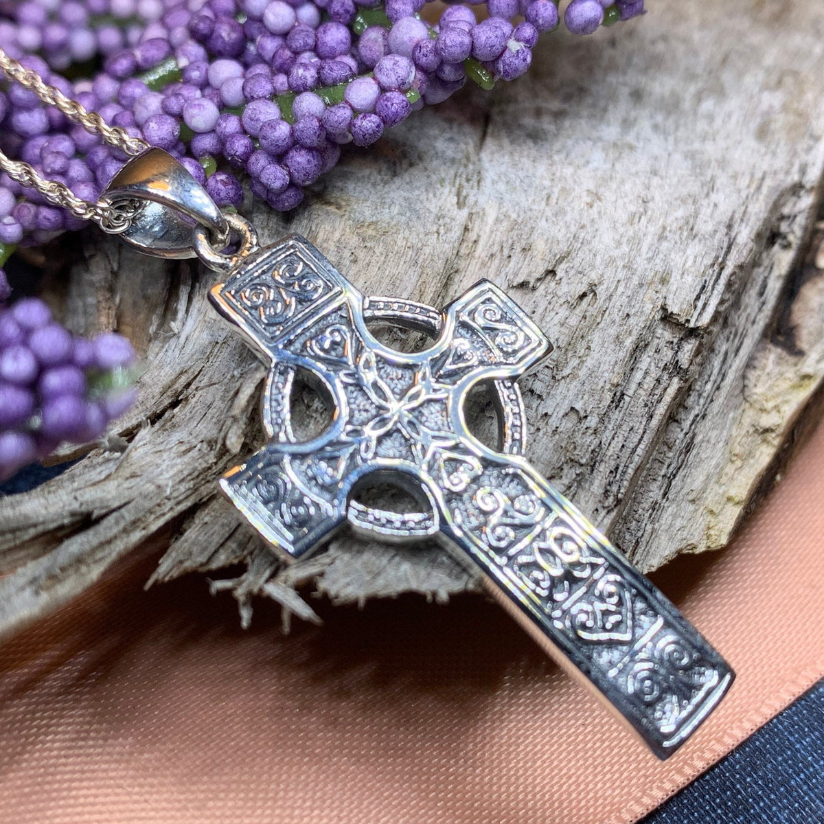 Columba Celtic Cross Necklace – Celtic Crystal Design Jewelry