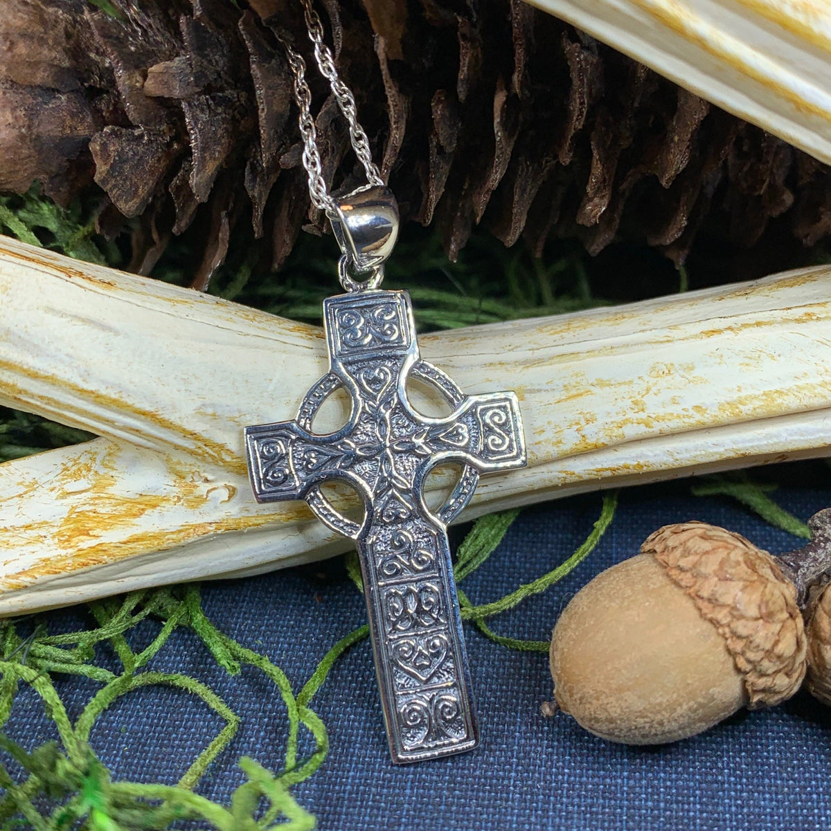 Columba Celtic Cross Necklace – Celtic Crystal Design Jewelry