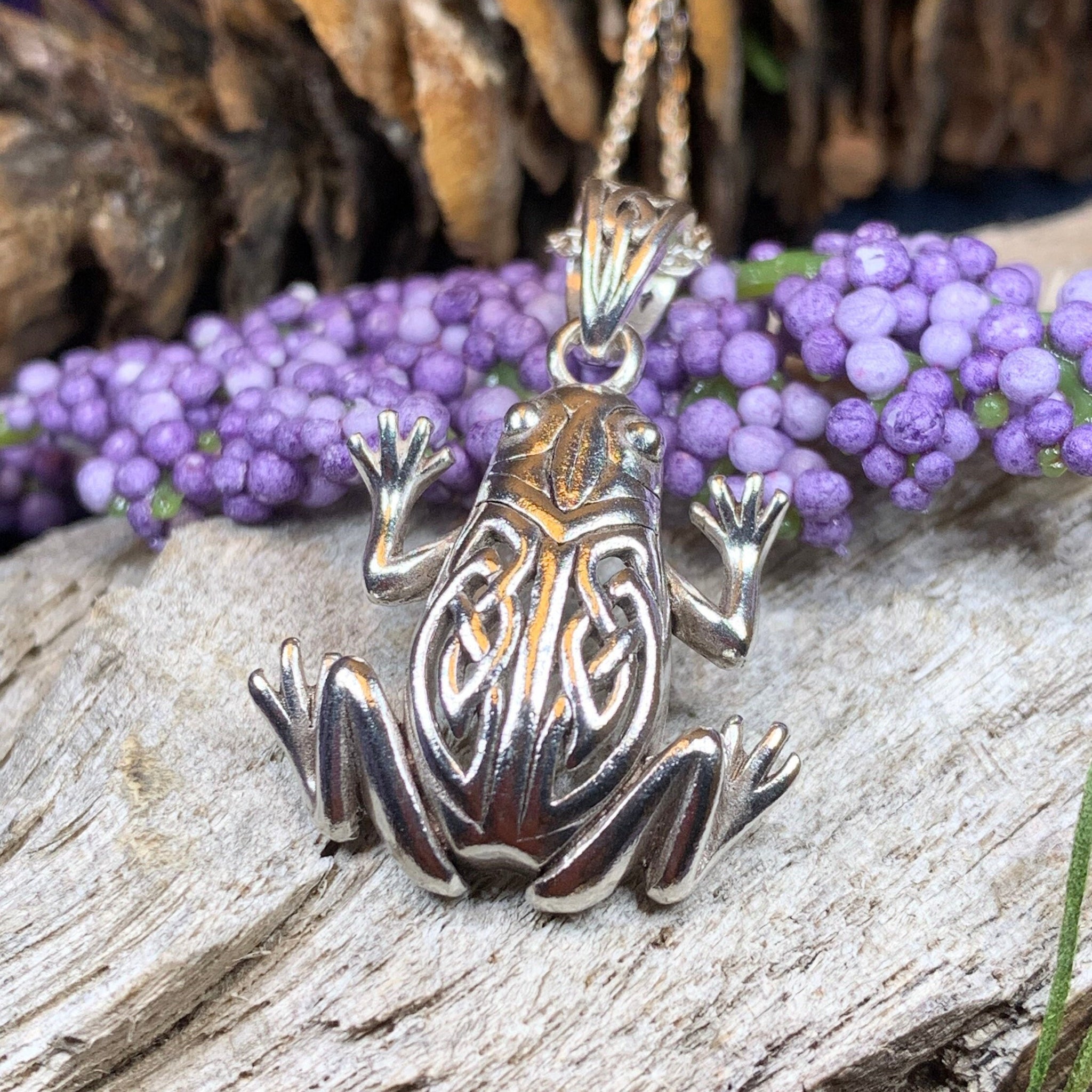 Celtic Frog Necklace – Celtic Crystal Design Jewelry