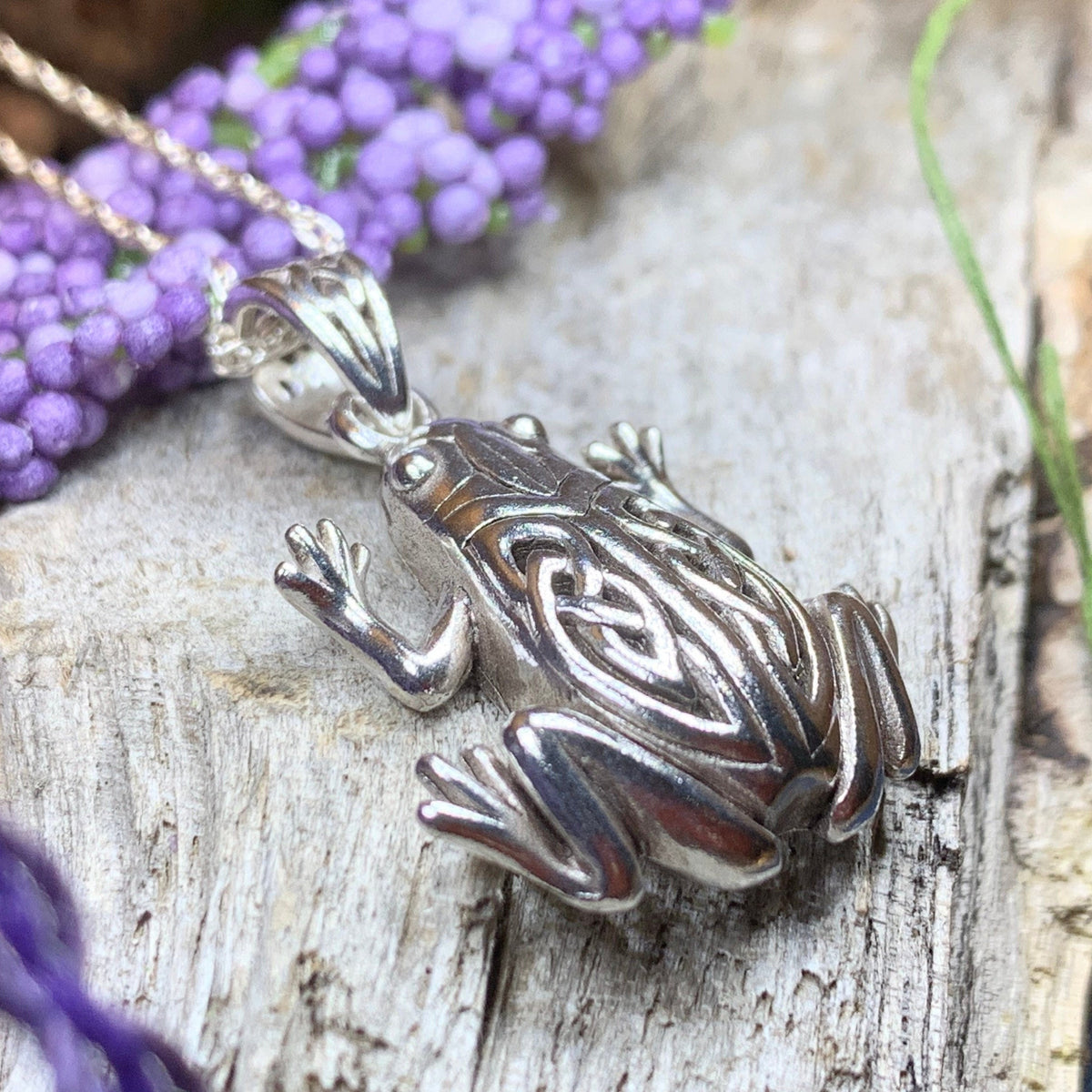 Celtic Frog Necklace – Celtic Crystal Design Jewelry