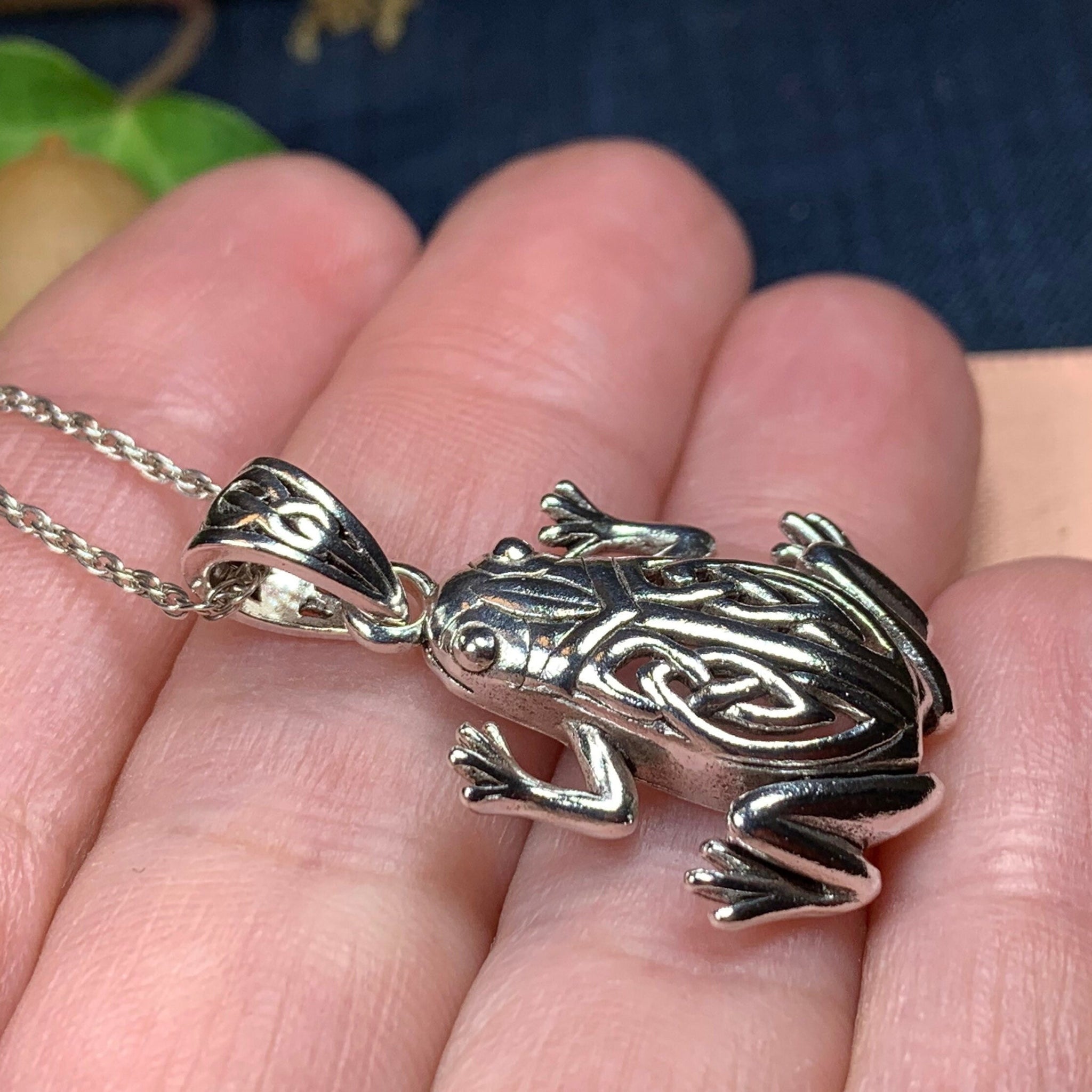 Celtic Frog Necklace – Celtic Crystal Design Jewelry