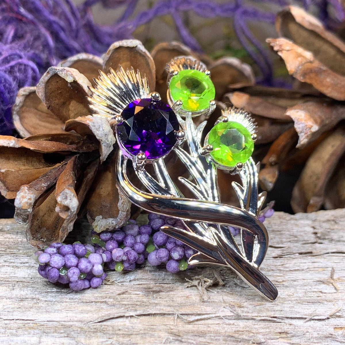 Cairn Croy Thistle Brooch – Celtic Crystal Design Jewelry