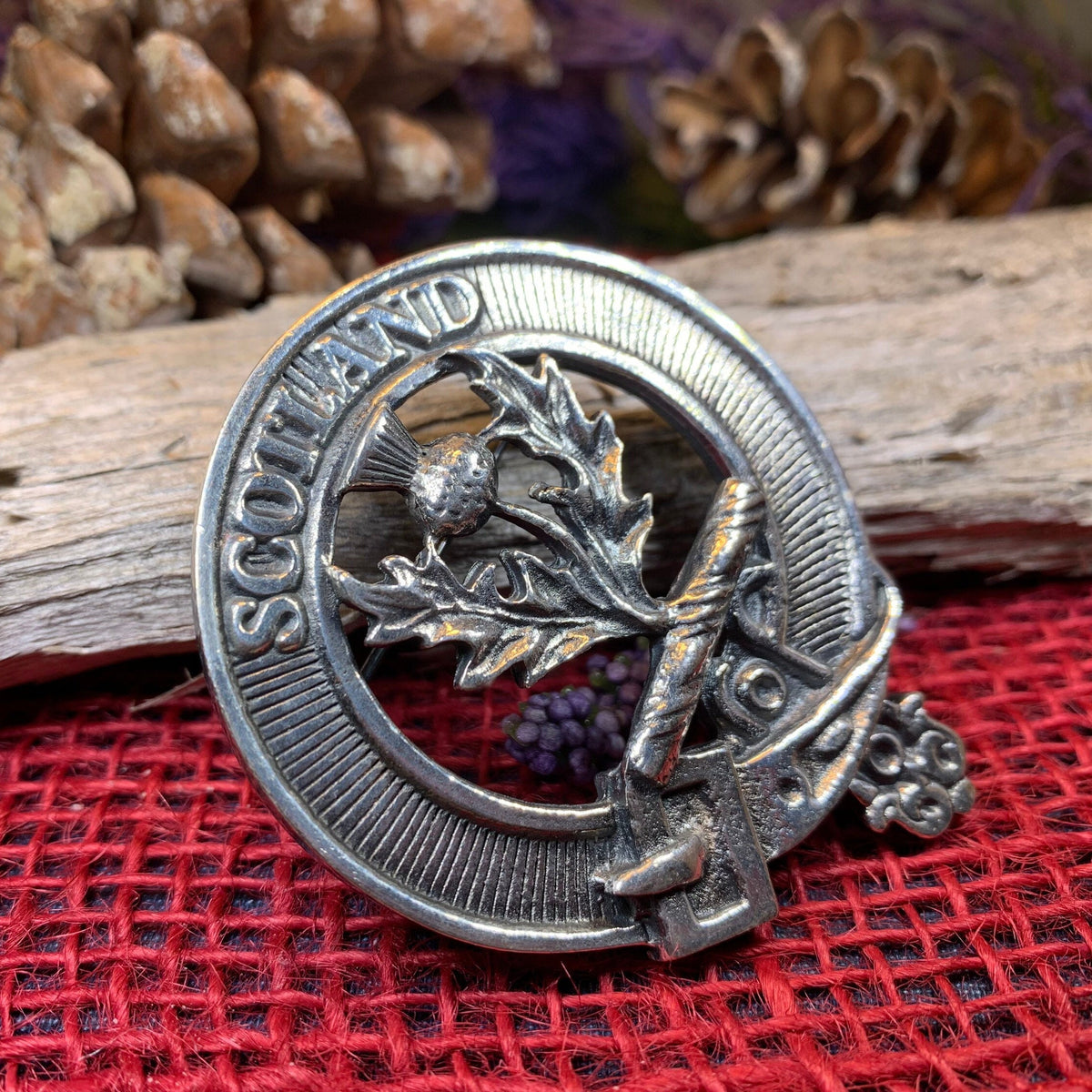 Scotland Thistle Brooch – Celtic Crystal Design Jewelry