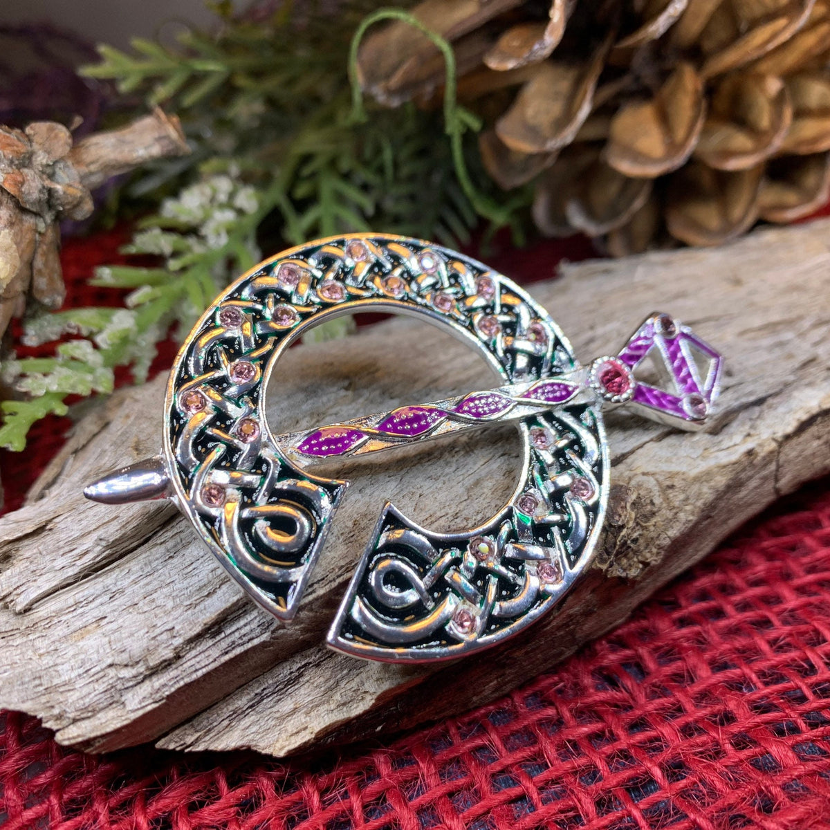 Destiny Celtic Enamel Brooch – Celtic Crystal Design Jewelry