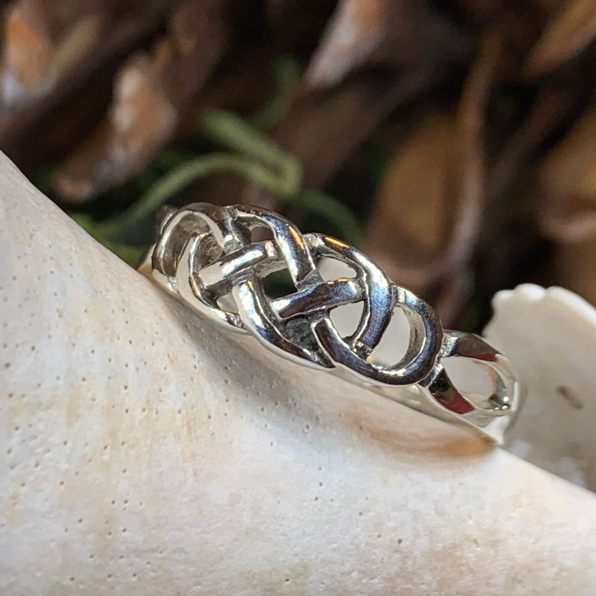 Simplicity Celtic Knot Ring in Sterling Silver – Celtic Crystal Design ...