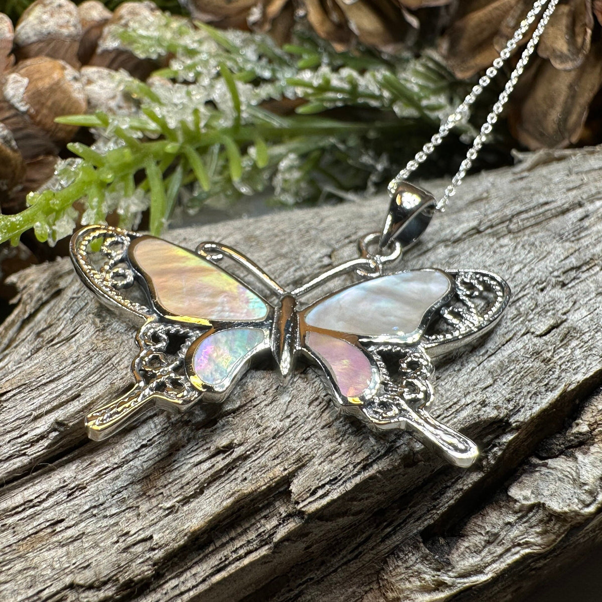 Adeliza Butterfly Necklace – Celtic Crystal Design Jewelry