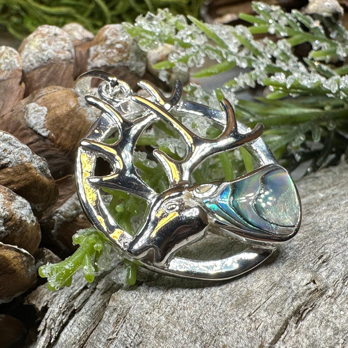 Stag of the Mist Necklace – Celtic Crystal Design Jewelry
