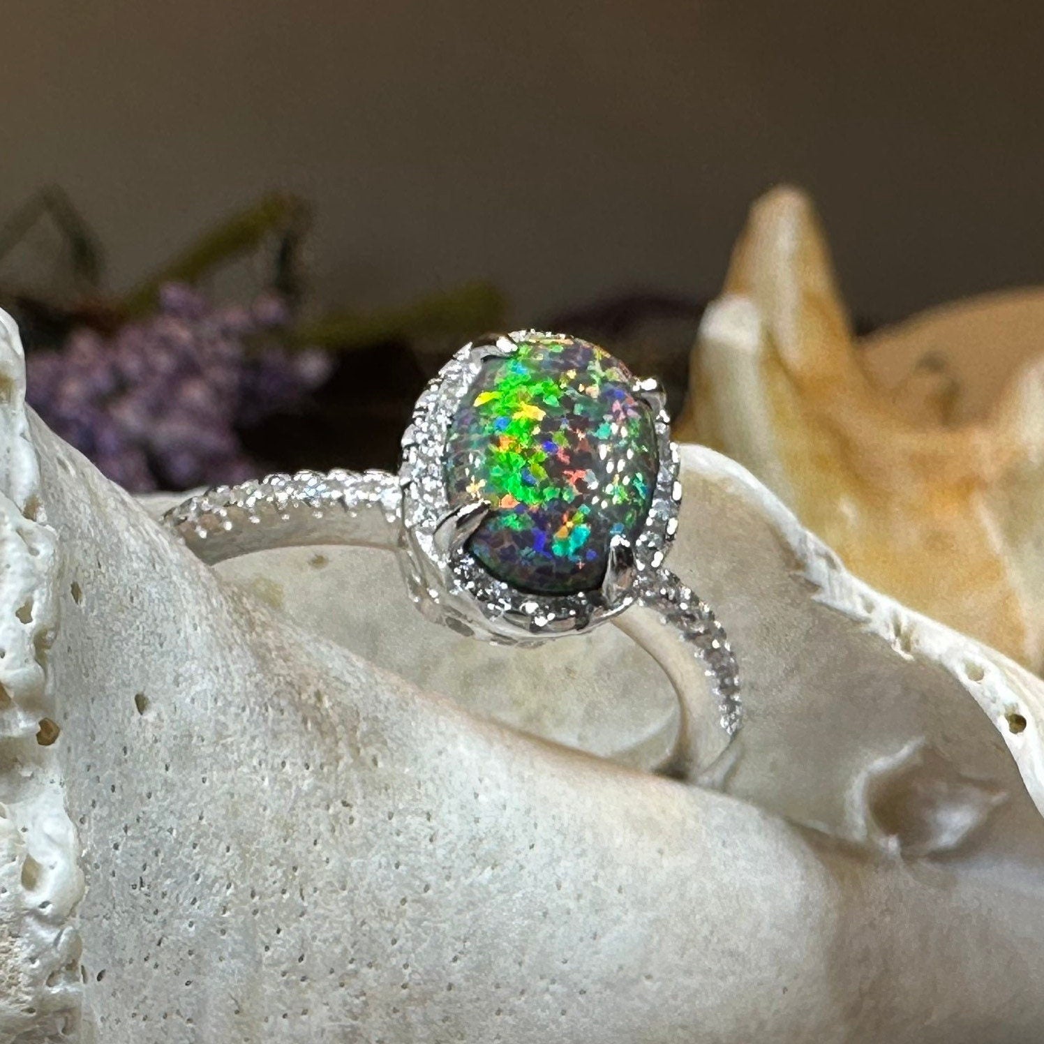Tamara Opal Engagement Ring – Celtic Crystal Design Jewelry