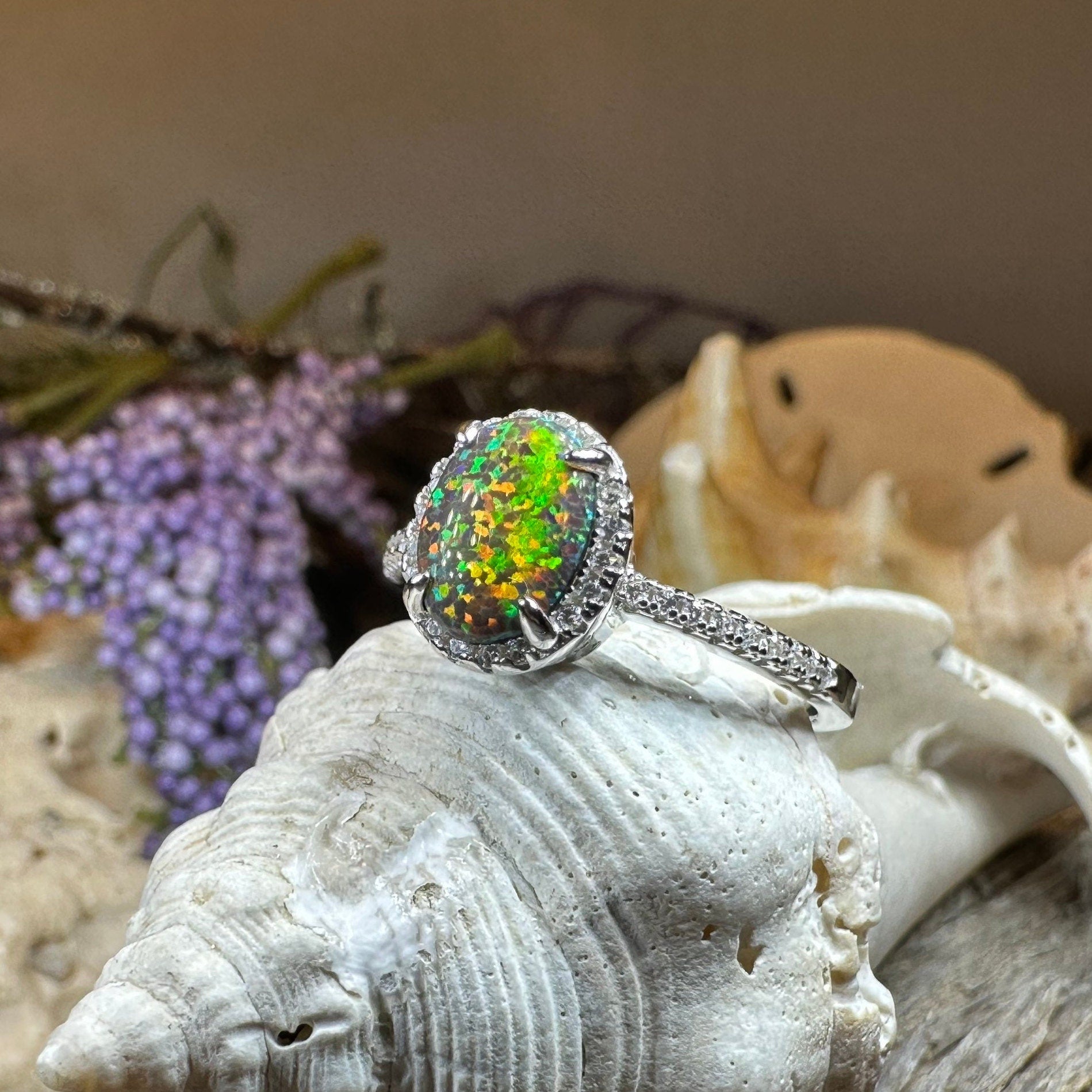 Tamara Opal Engagement Ring – Celtic Crystal Design Jewelry