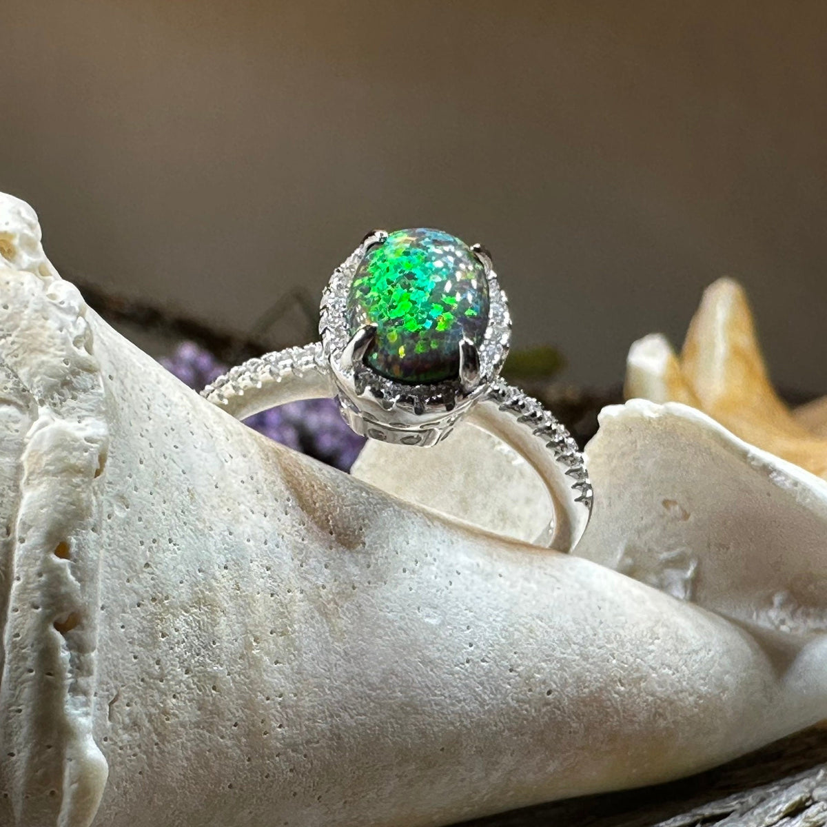 Tamara Opal Engagement Ring – Celtic Crystal Design Jewelry