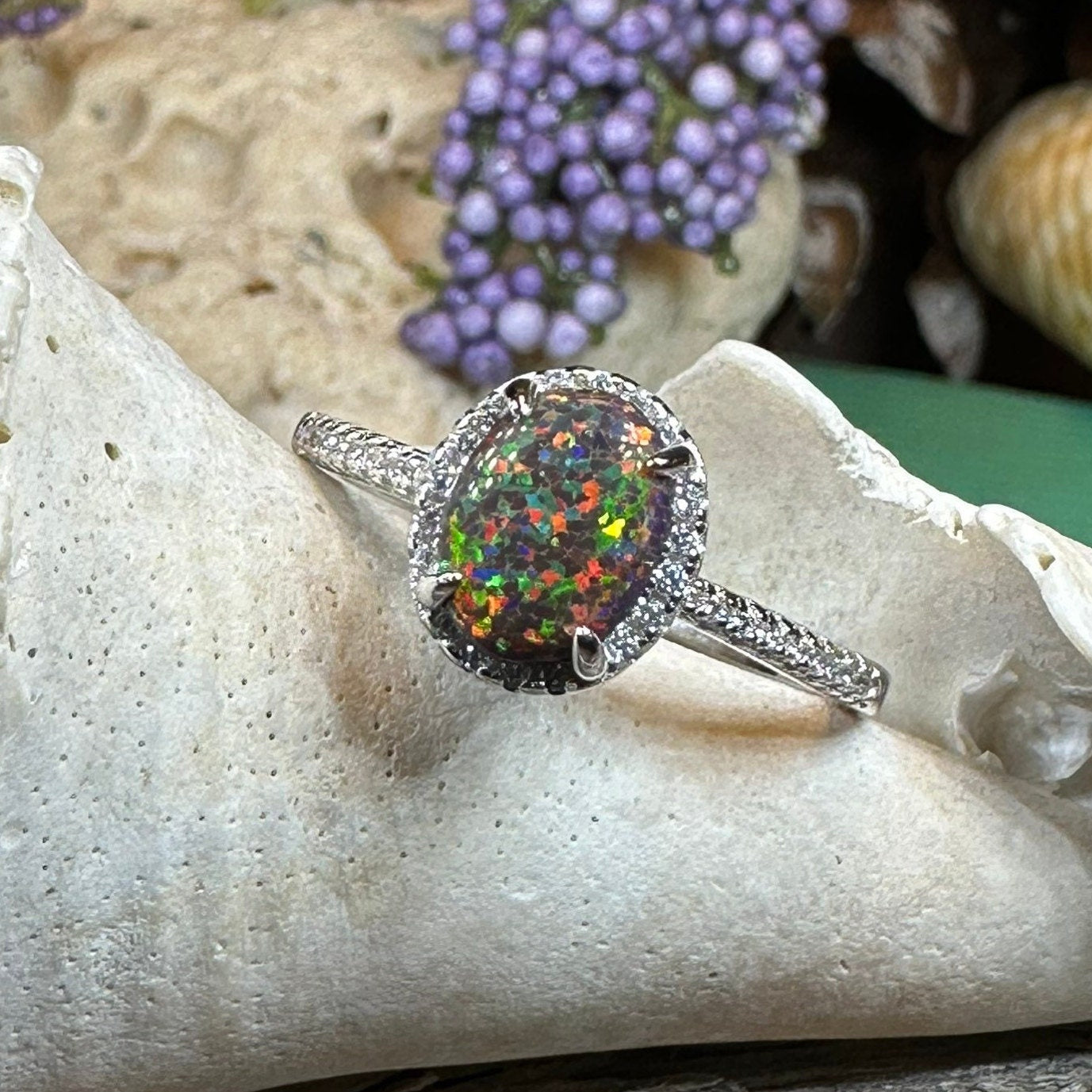 Tamara Opal Engagement Ring – Celtic Crystal Design Jewelry