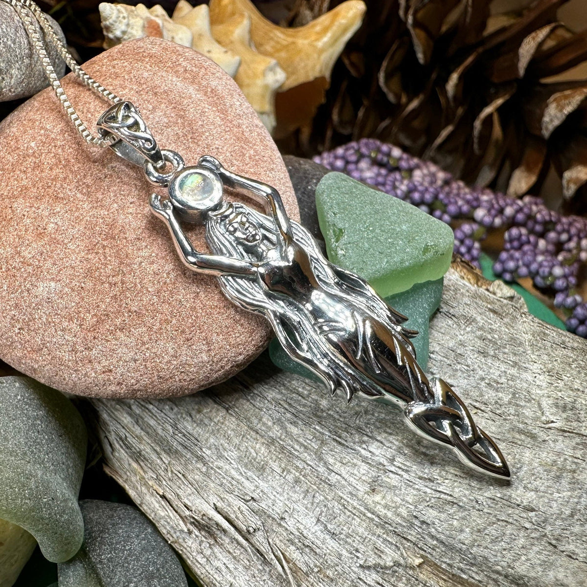 Daleina Danu Goddess Necklace – Celtic Crystal Design Jewelry