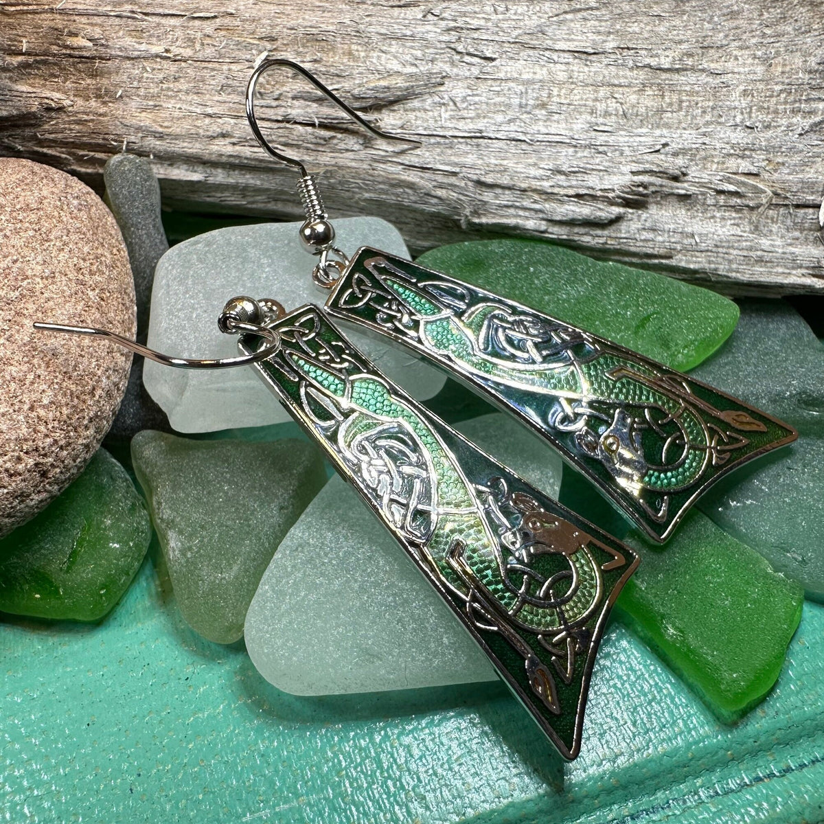Dorcha Celtic Earrings – Celtic Crystal Design Jewelry