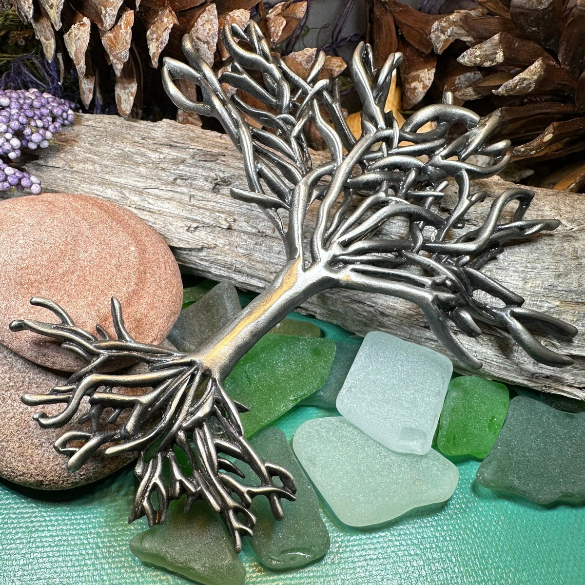Woden Tree of Life Brooch – Celtic Crystal Design Jewelry