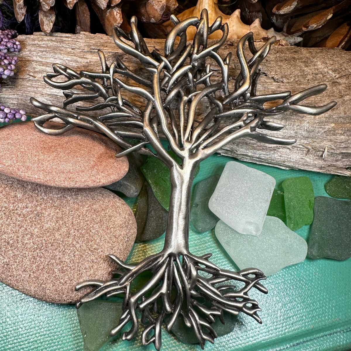 Woden Tree of Life Brooch – Celtic Crystal Design Jewelry