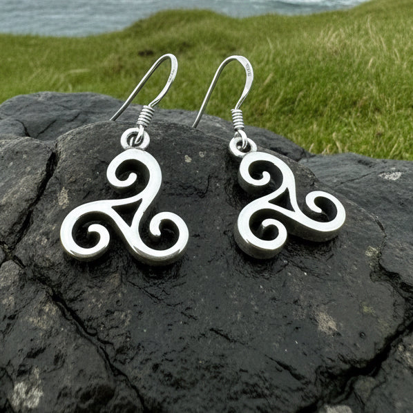 Siôn Celtic Spiral Earrings – Celtic Crystal Design Jewelry