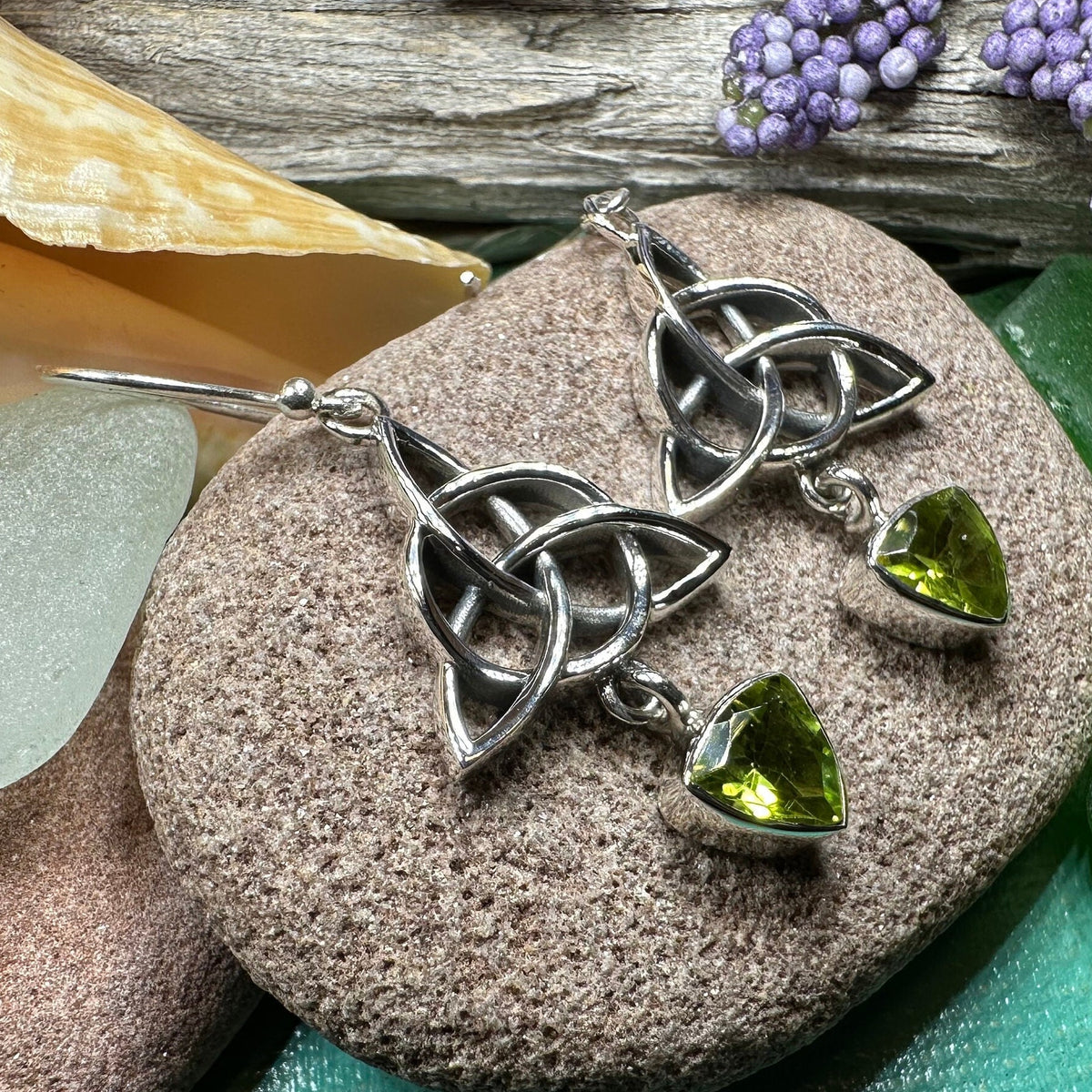 Torrina Trinity Knot Earrings – Celtic Crystal Design Jewelry