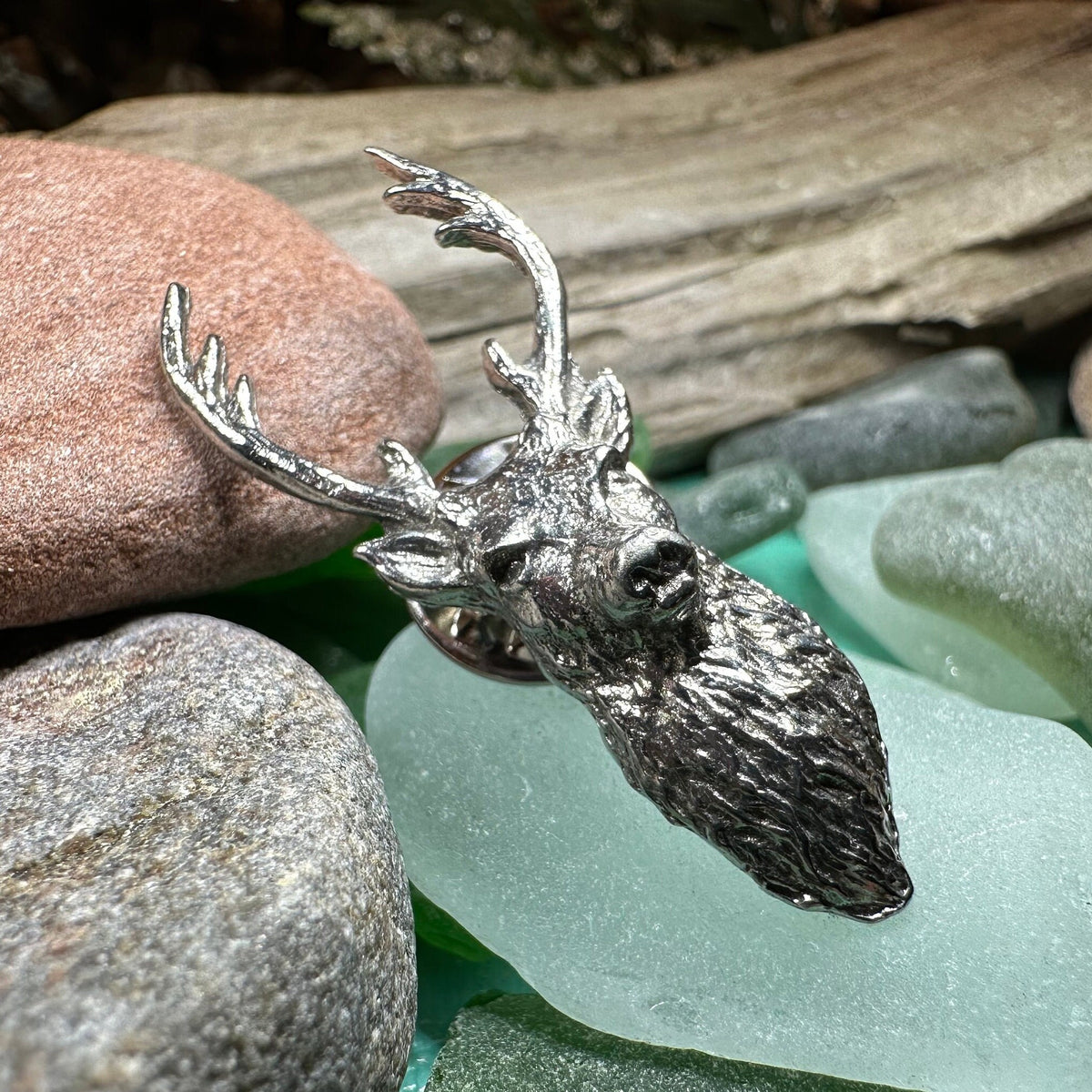 Stag Lapel Pin – Celtic Crystal Design Jewelry