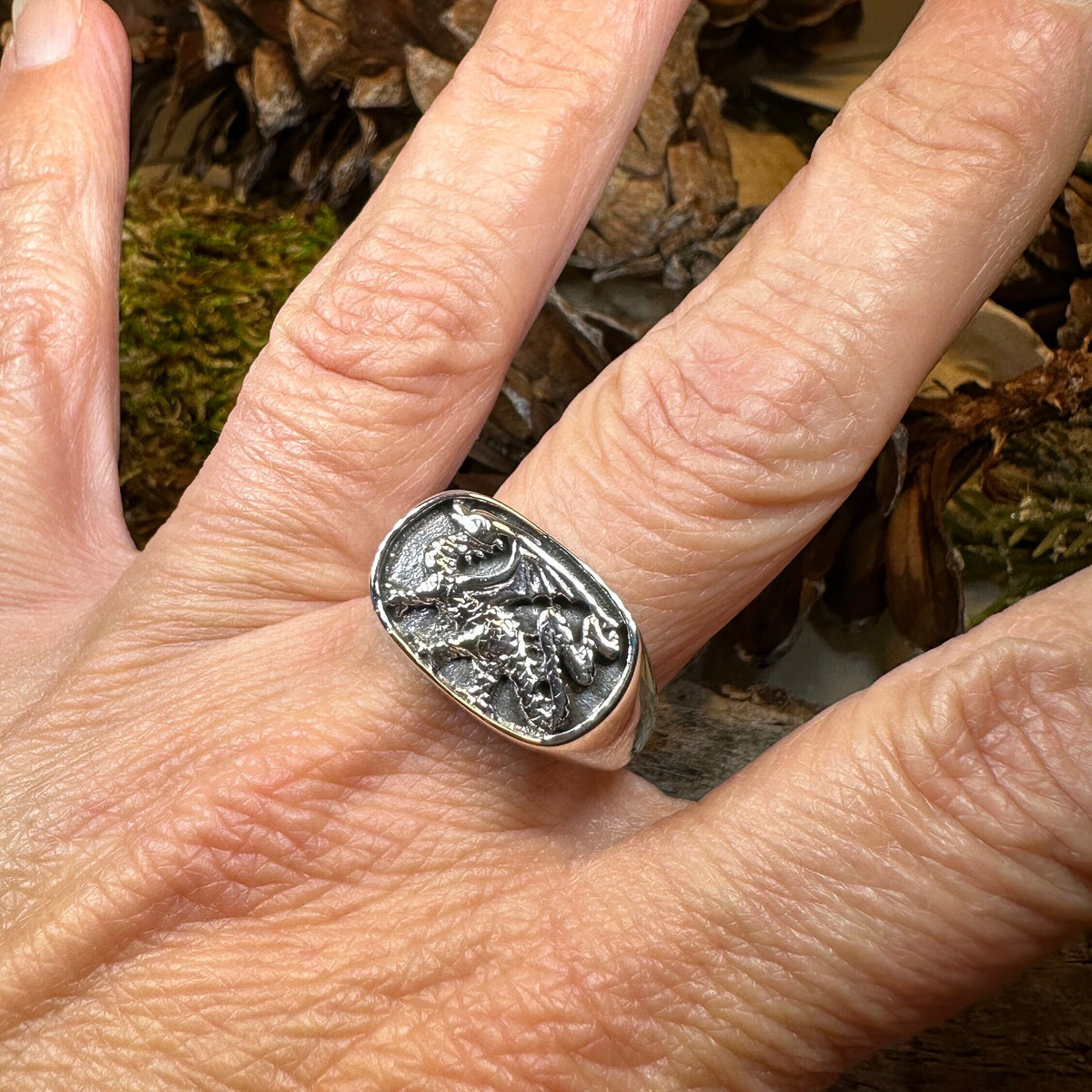 Welsh Dragon Statement Ring – Celtic Crystal Design Jewelry